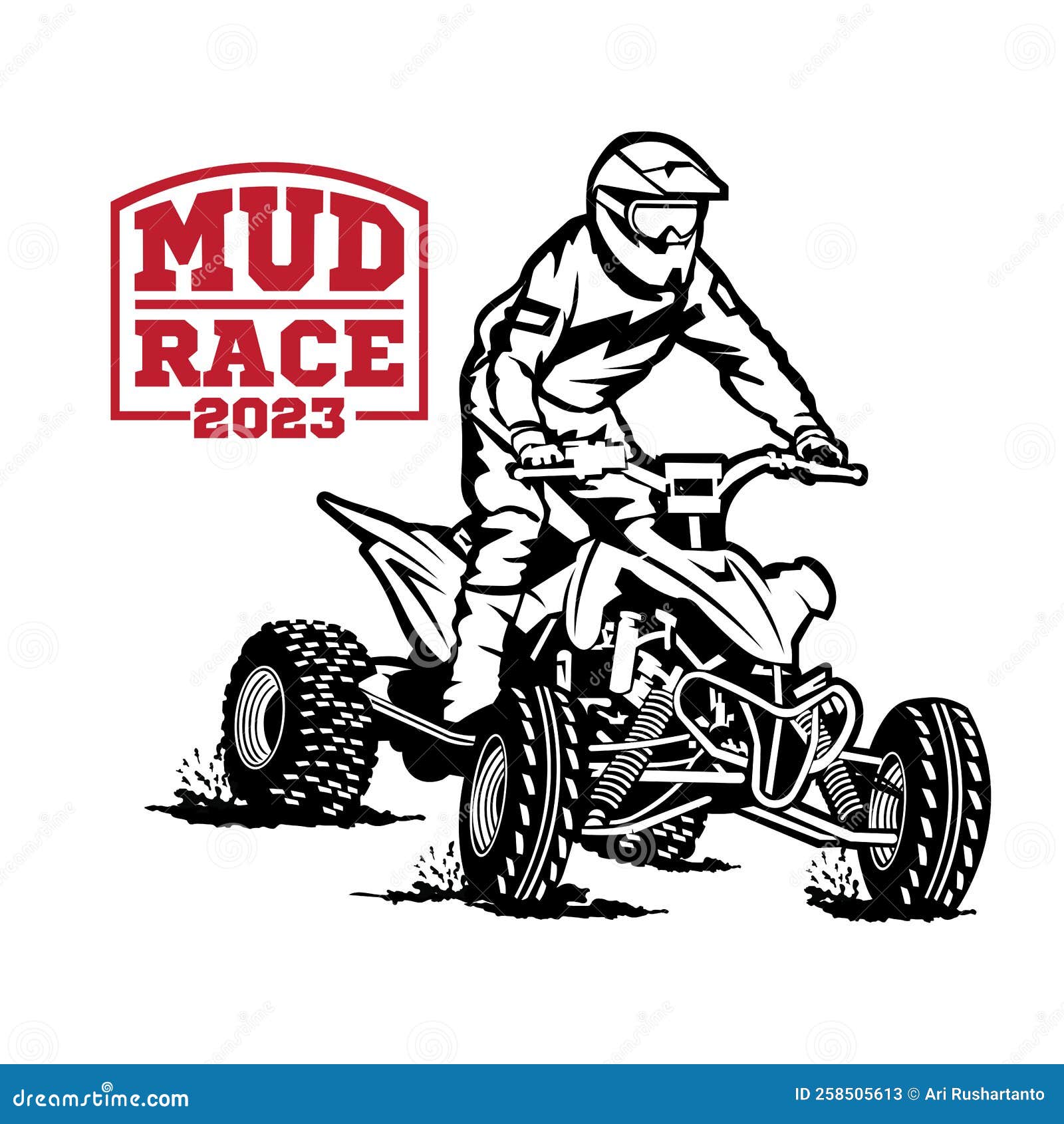 ATV Extreme Sport Racing Logo Gesign Stock Illustration - Illustration ...