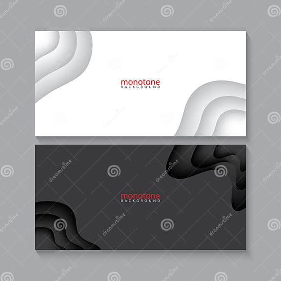 Monotone Background with Waves Vector Illustration Stock Vector ...
