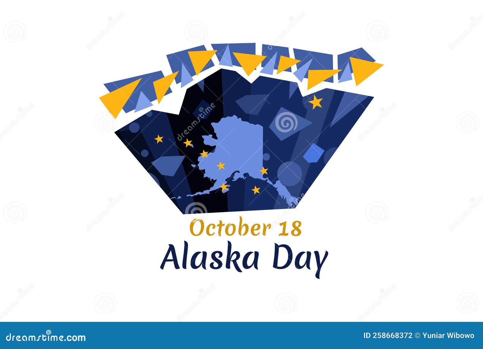 October 18, Alaska Day Vector Illustration. Stock Vector - Illustration ...
