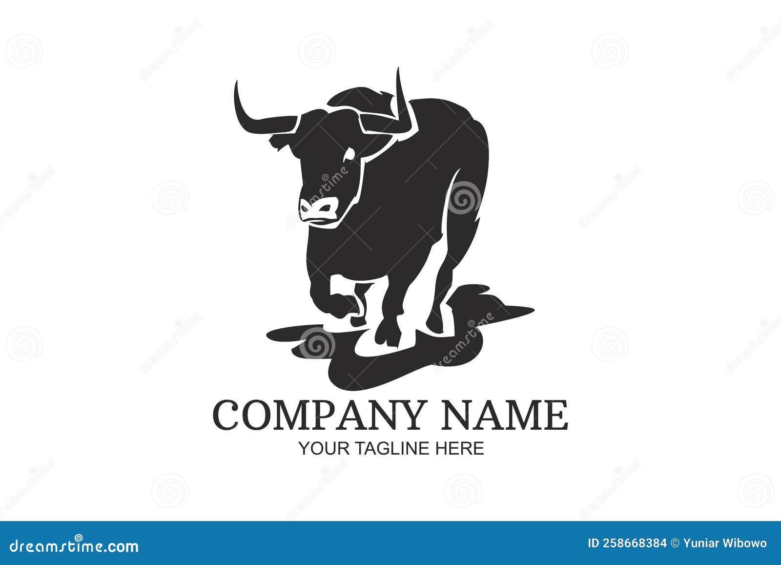 Bull Company Logo Vector Illustration. Suitable for Business Company ...
