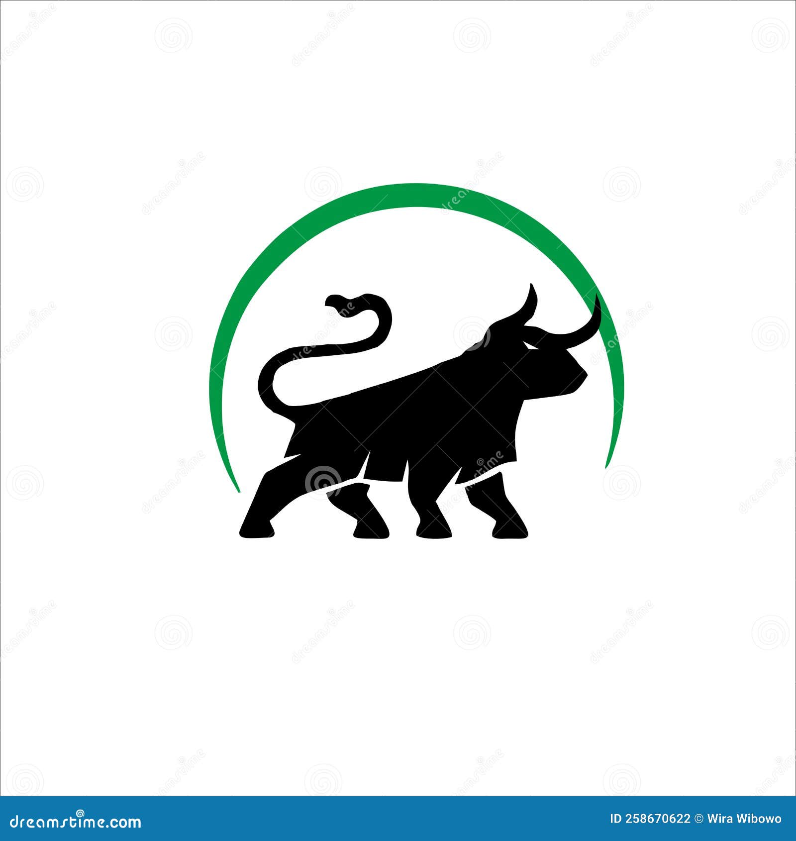 Print Bull Shadow Logo Design Stock Vector - Illustration of horned ...