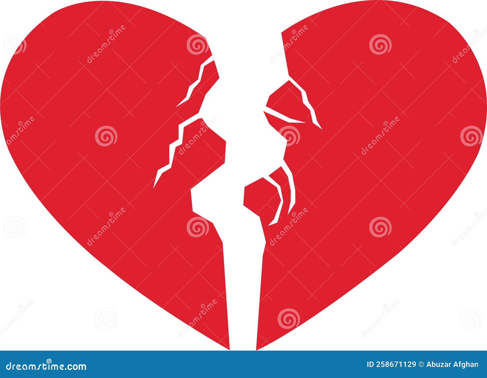 Broken Heart Jpg Image with Svg Vector Cut File for Cricut and ...