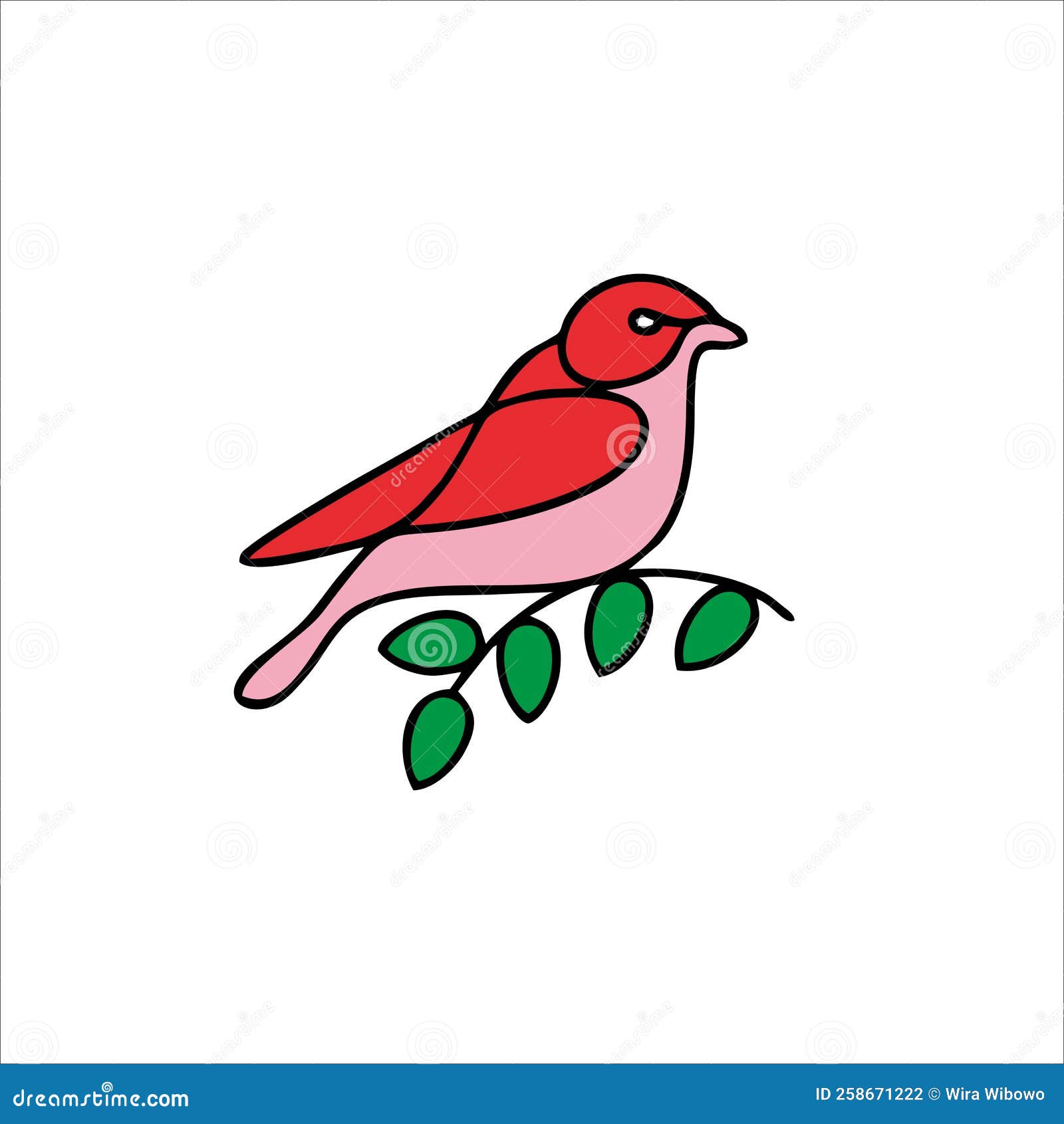 Print red bird design stock vector. Illustration of corporate - 258671222