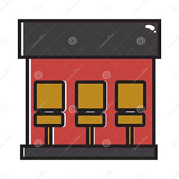 Cartoon stadium seats stock vector. Illustration of design - 258695019