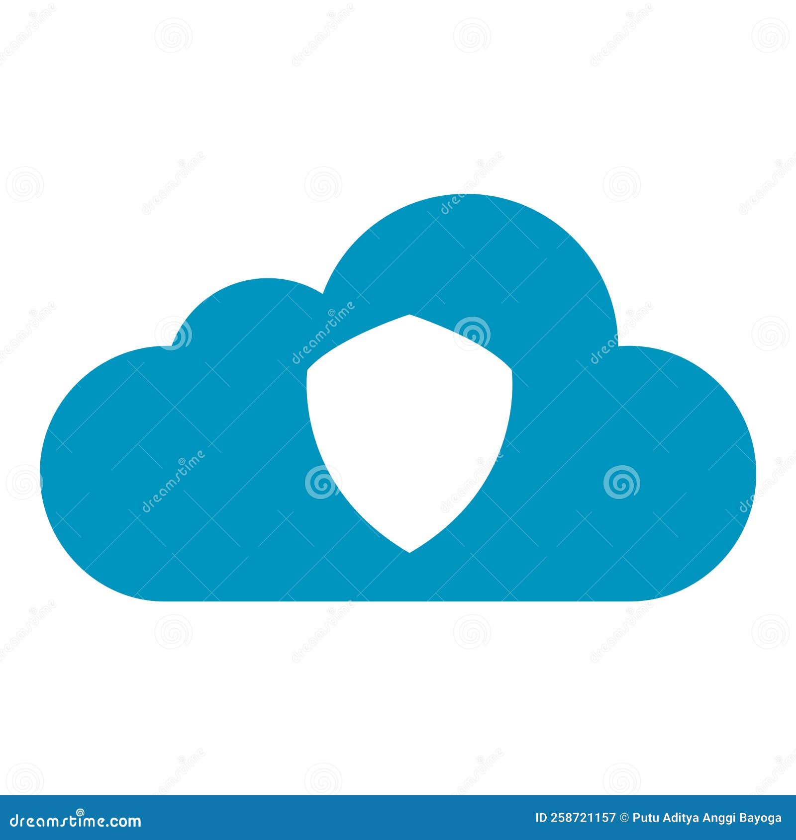 Cloud protection stock vector. Illustration of vector - 258721157