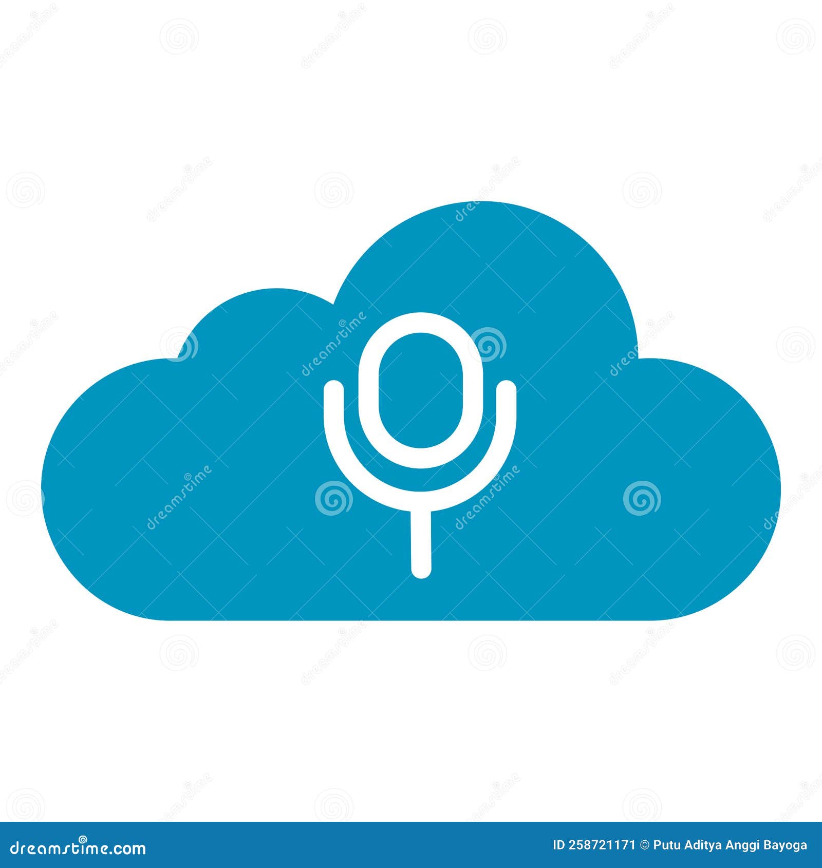 Cloud microphone stock vector. Illustration of vector - 258721171