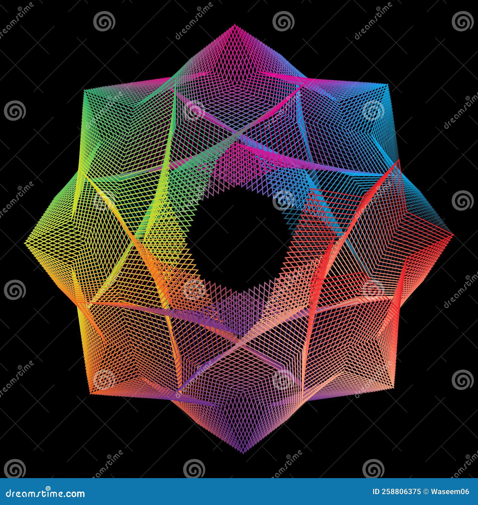 Abstract Colorful Spirograph Vector Stock Vector - Illustration of blue ...