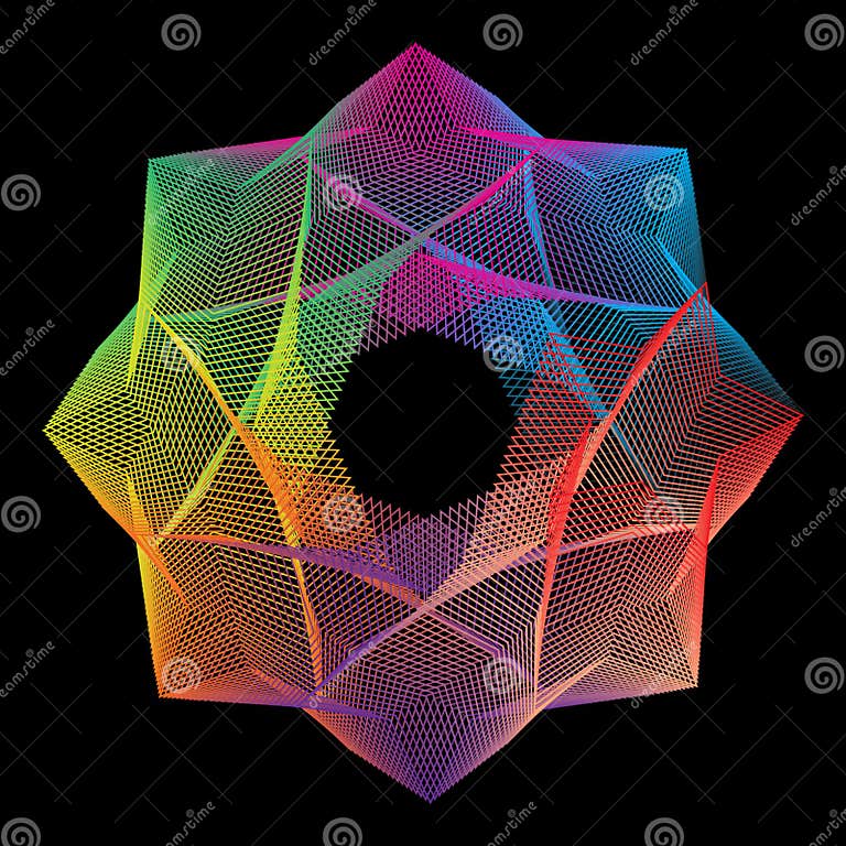 Abstract Colorful Spirograph Vector Stock Vector - Illustration of blue ...