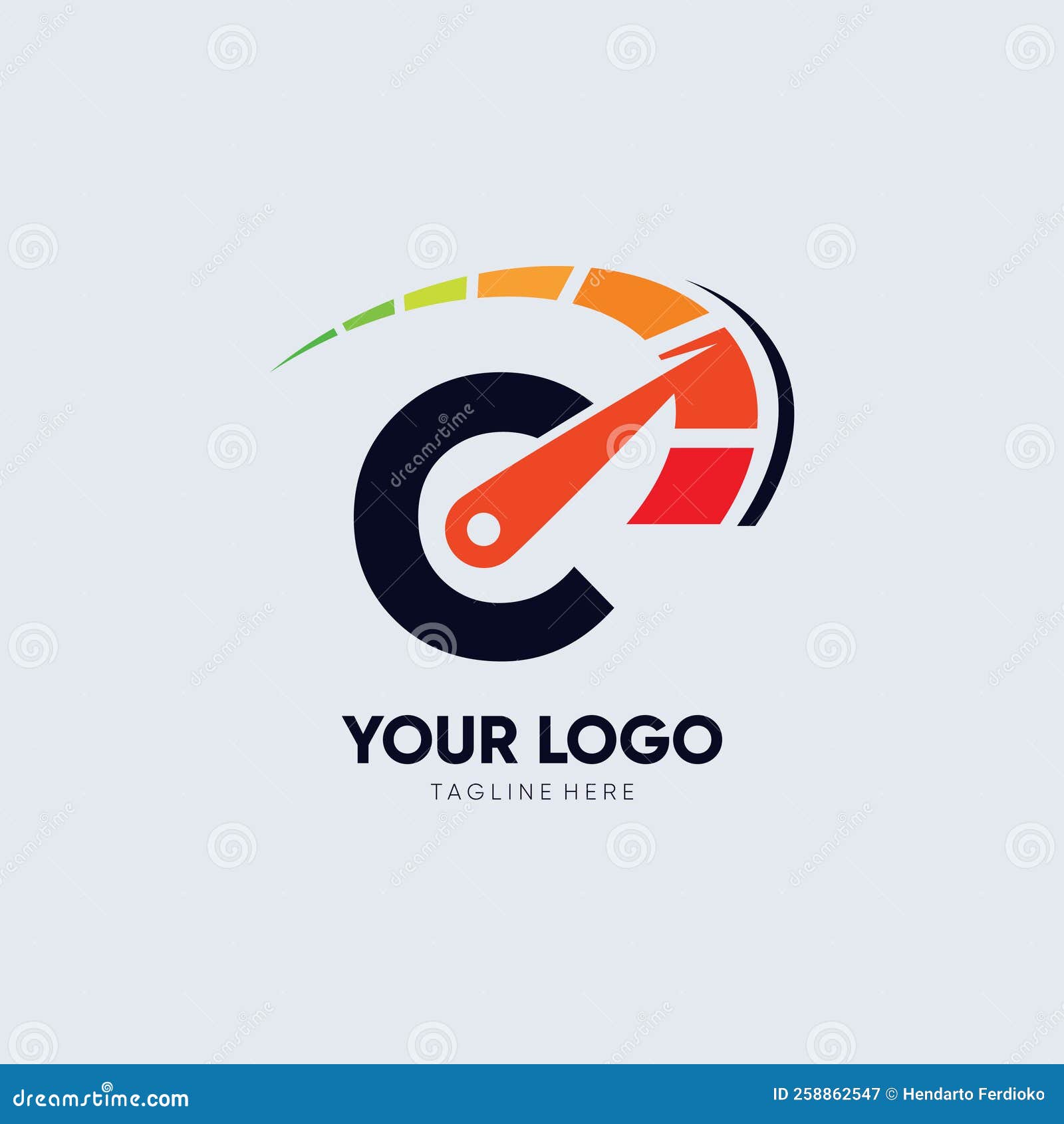 Letter C Speedometer Logo Design Vector Icon Graphic Stock Vector ...