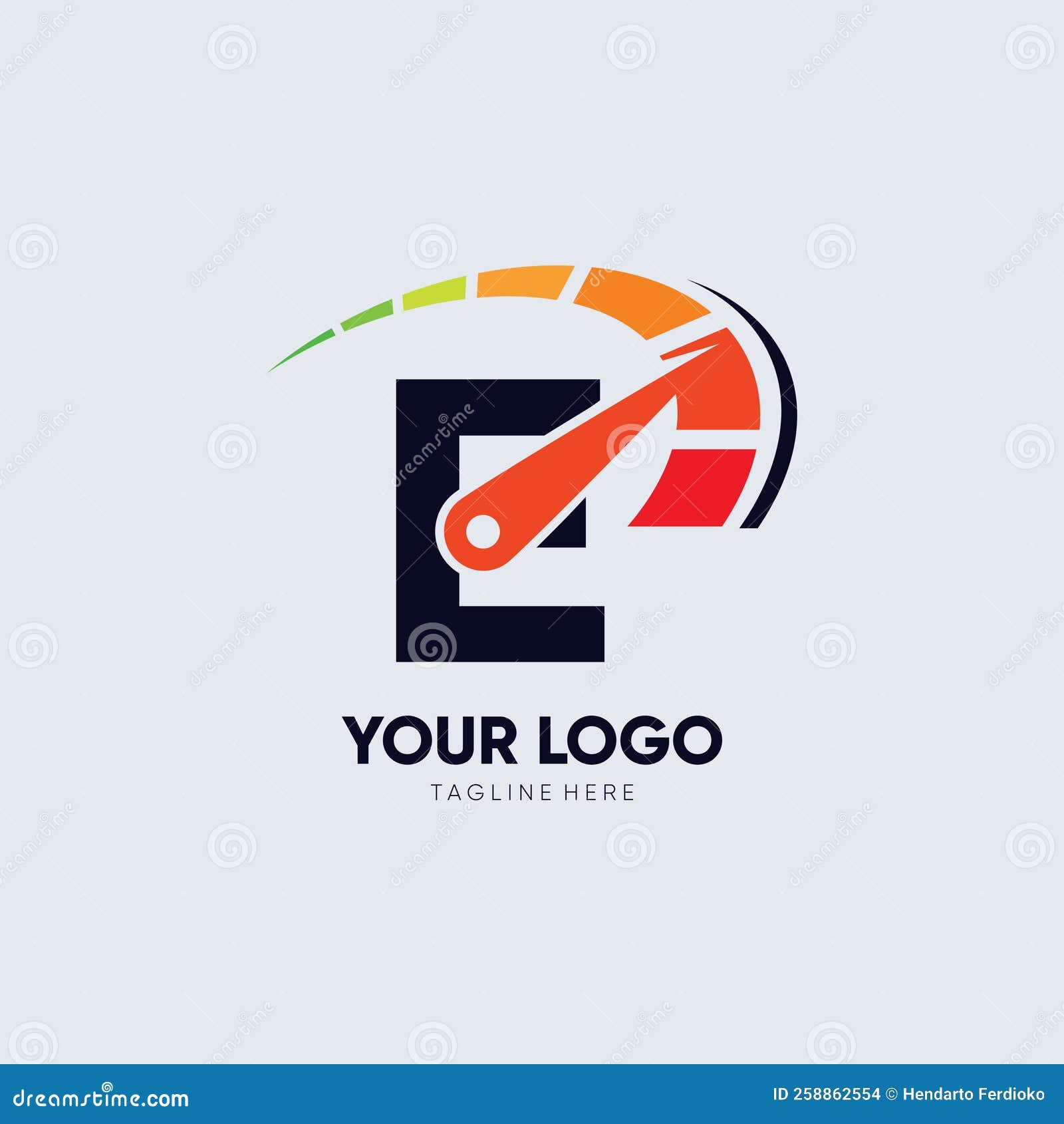 Letter E Speedometer Logo Design Vector Icon Graphic Stock Vector ...