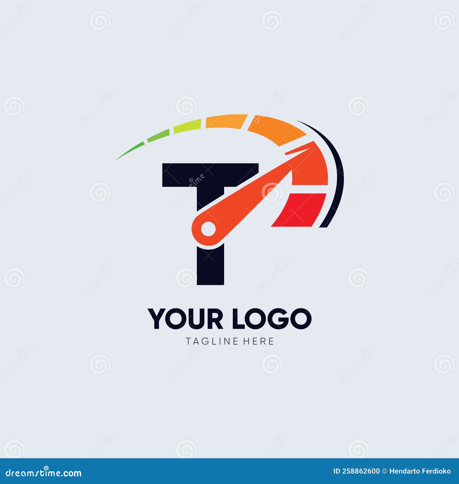 Letter T Speedometer Logo Design Vector Icon Graphic Stock Vector ...
