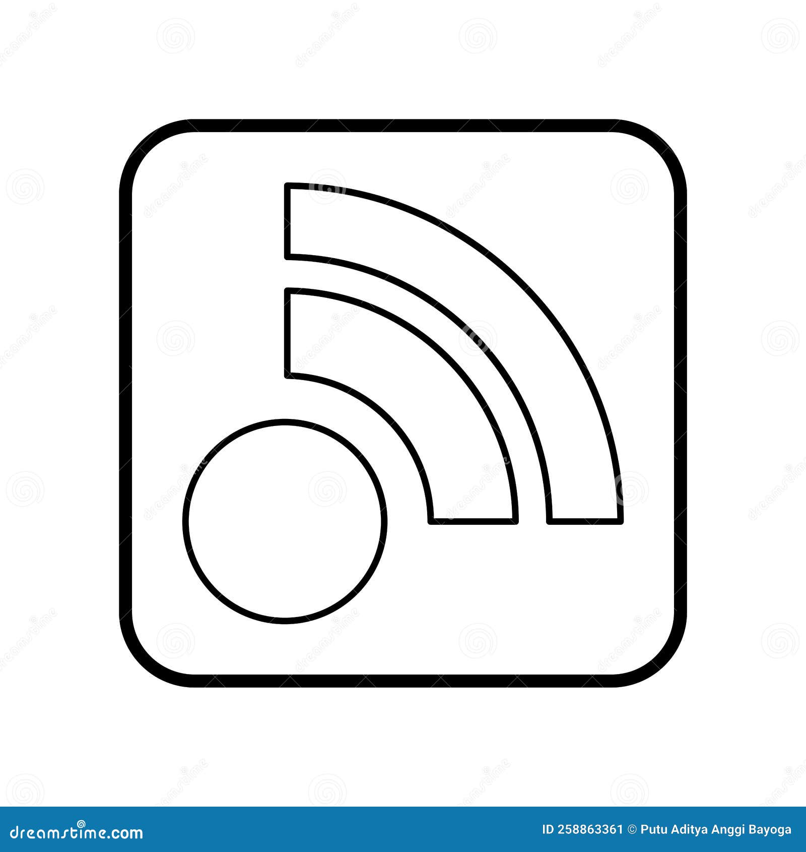 Thin line wireless symbol stock vector. Illustration of utility - 258863361