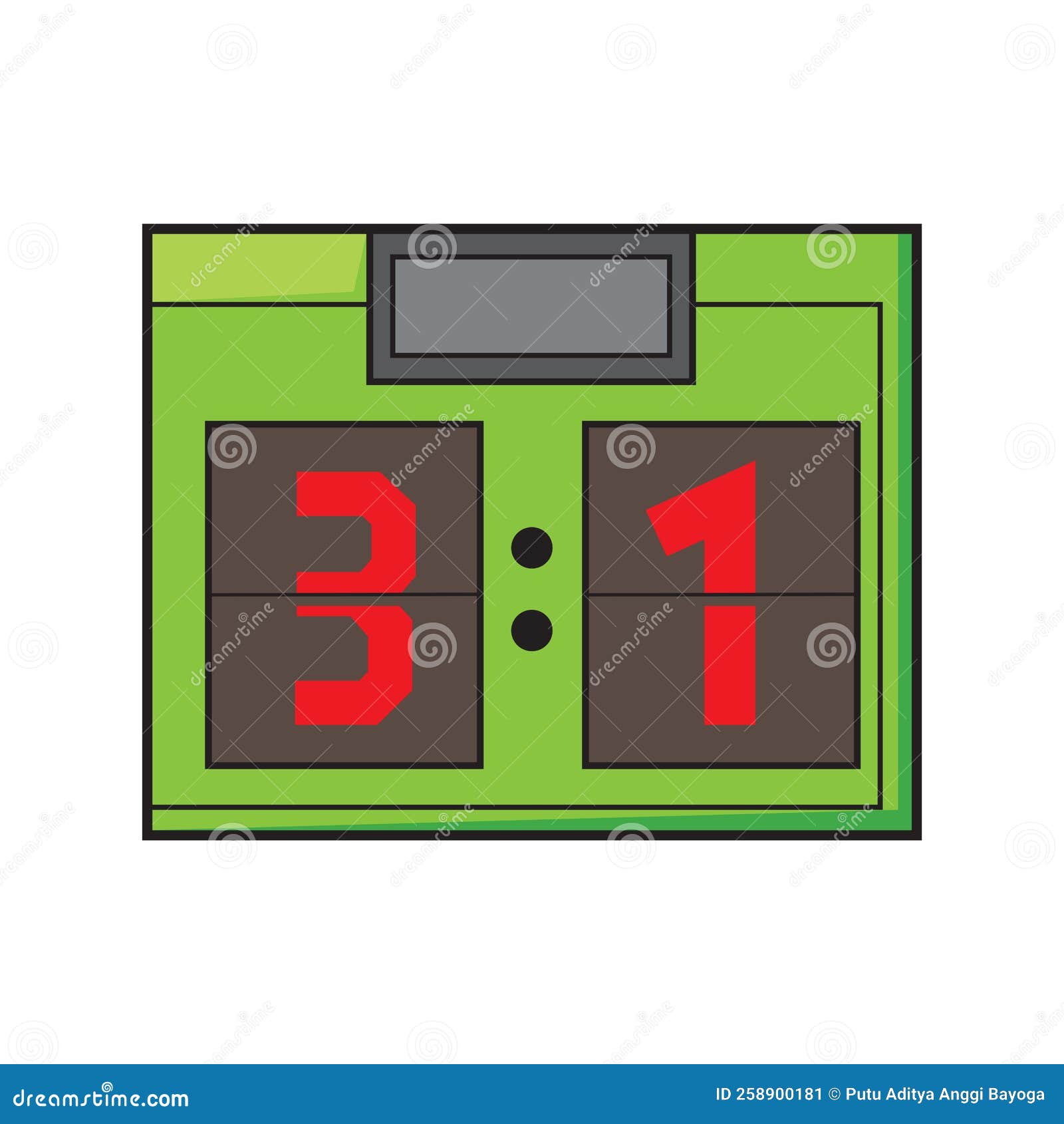 Cartoon score board stock vector. Illustration of flat - 258900181