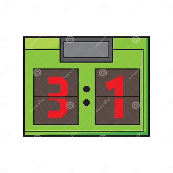 Cartoon score board stock vector. Illustration of flat - 258900181