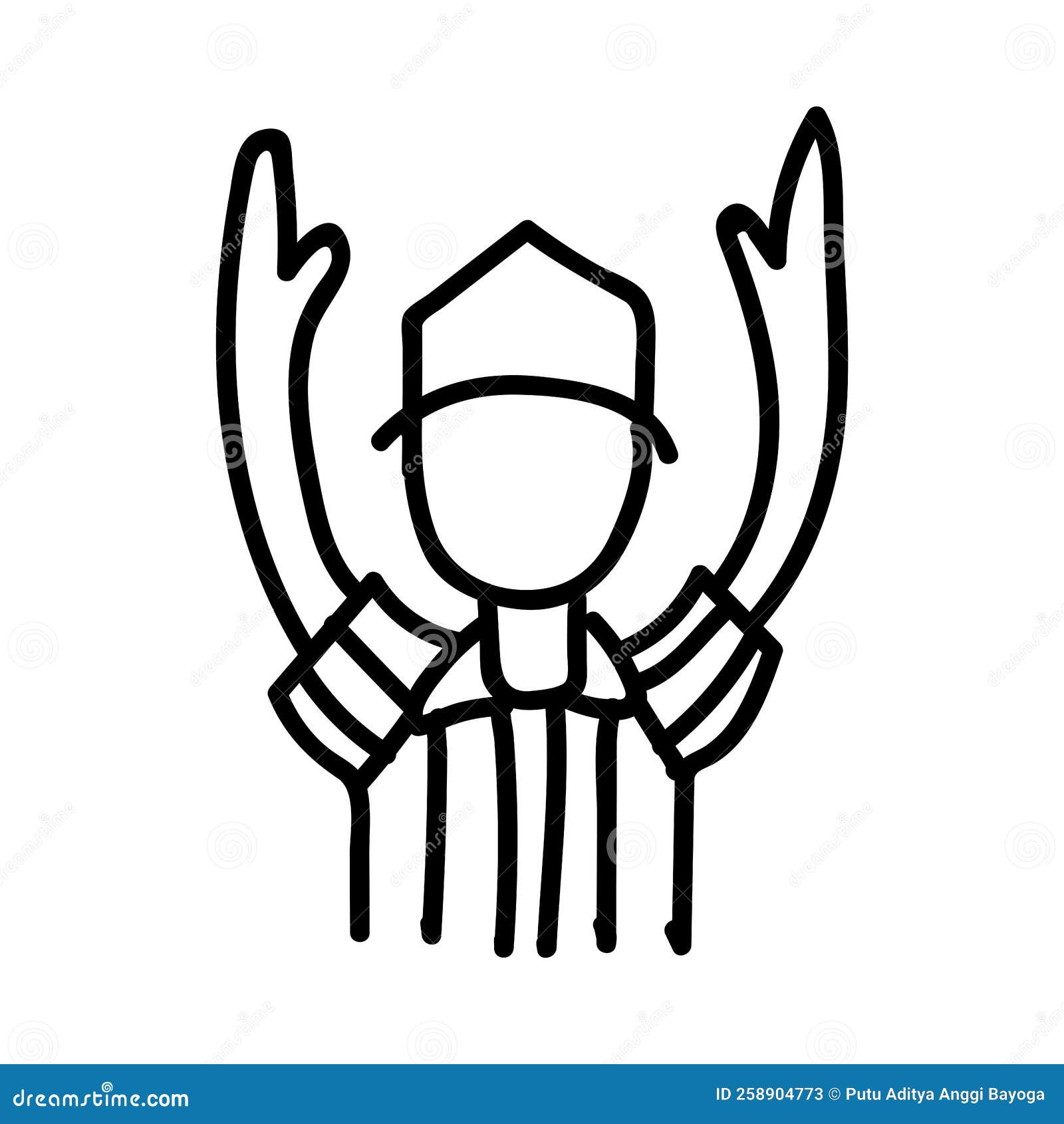 Doodle American Football Referee Stock Vector - Illustration of referee ...