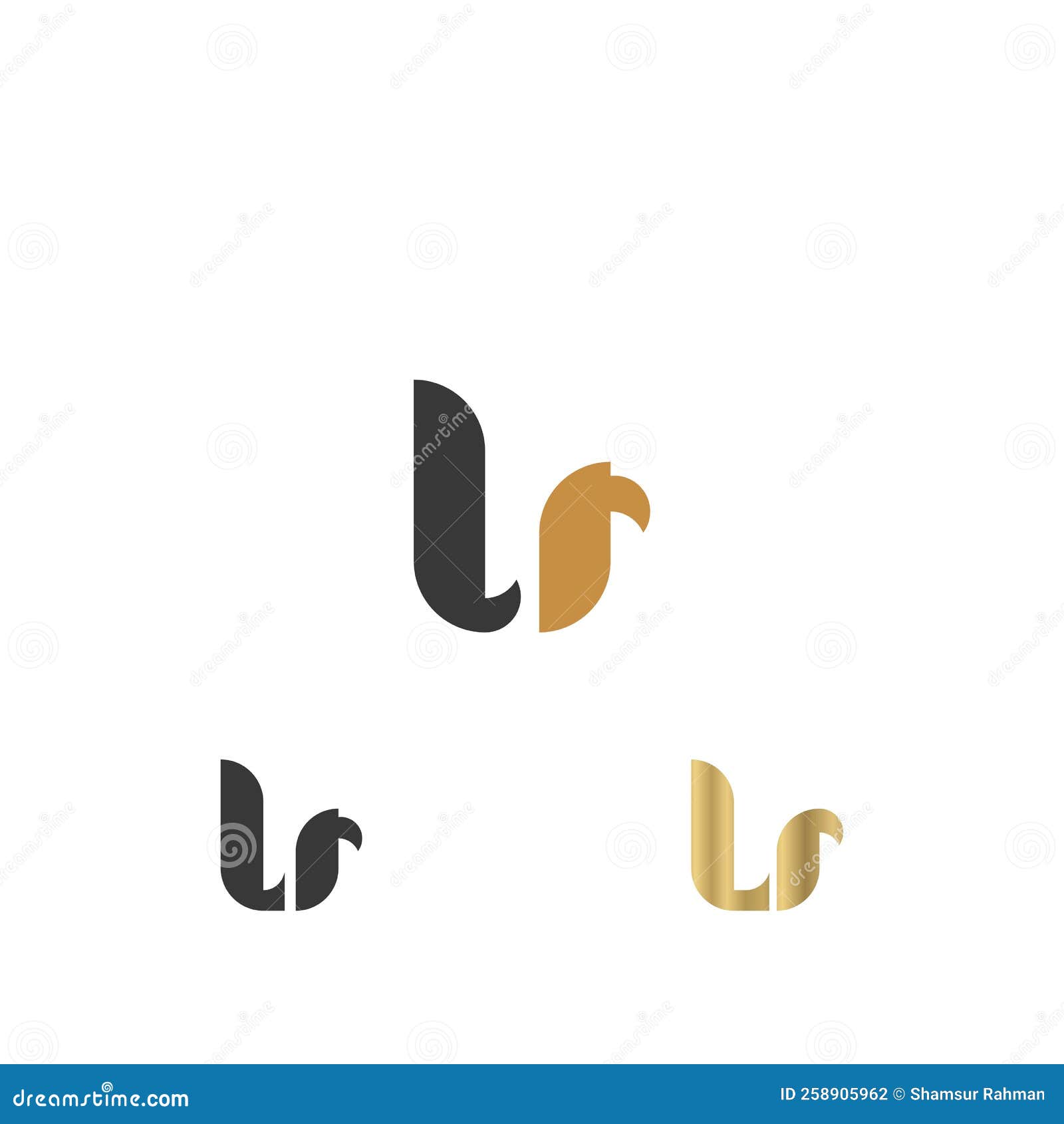 Alphabet Initials Logo LR, RL, L and R Stock Vector - Illustration of ...