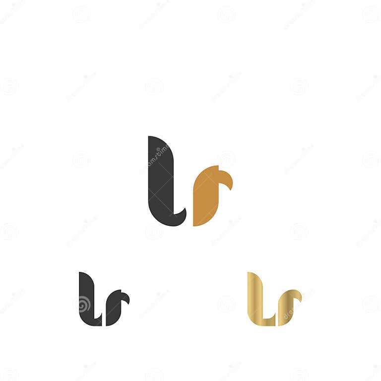 Alphabet Initials Logo LR, RL, L and R Stock Vector - Illustration of ...