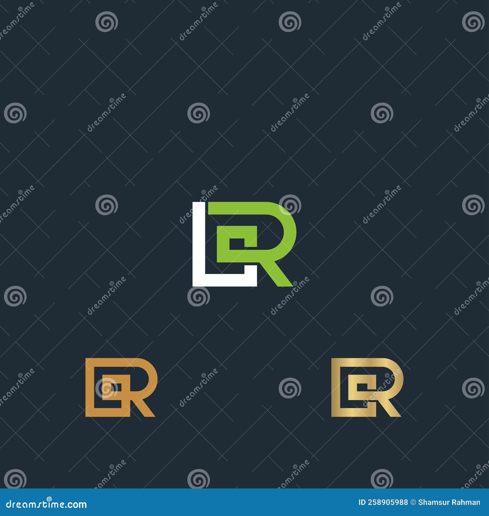 Alphabet Initials Logo LR, RL, L and R Stock Vector - Illustration of ...