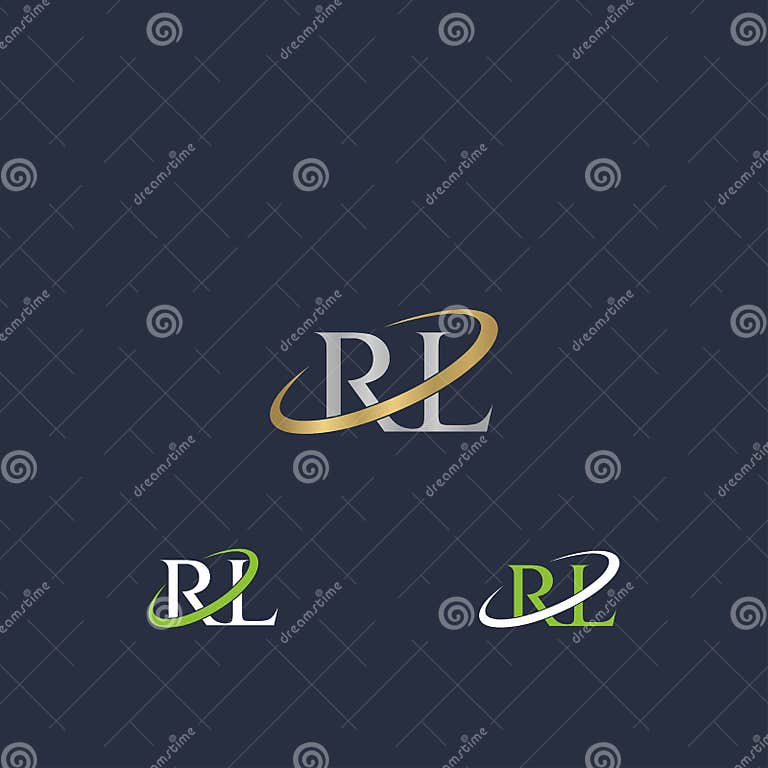 Alphabet Initials Logo LR, RL, L and R Stock Vector - Illustration of ...