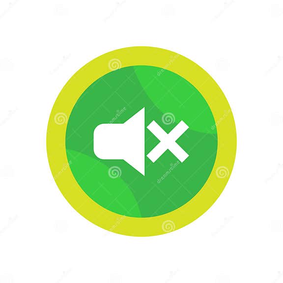 Cartoon button mute stock vector. Illustration of button - 258930662