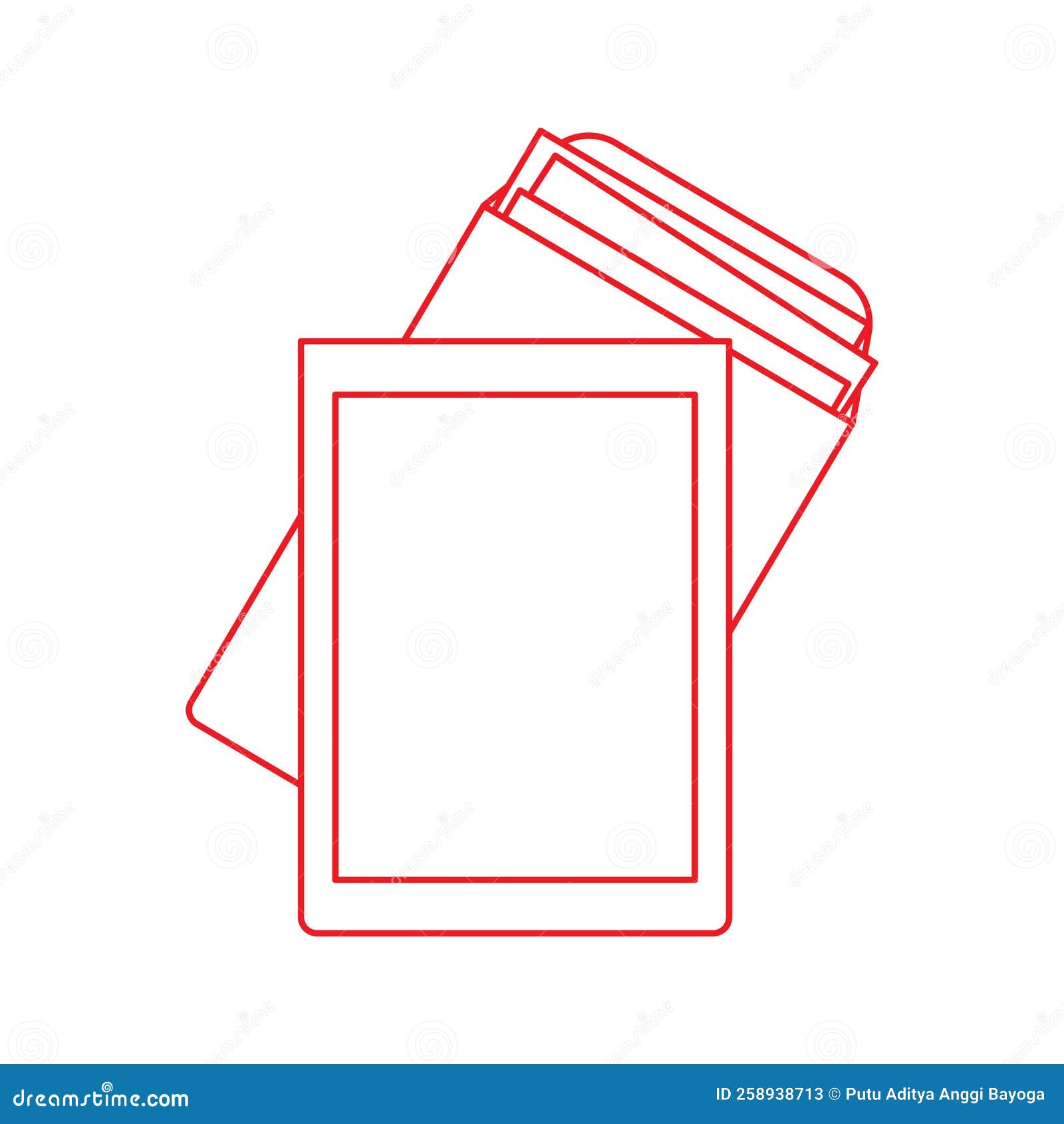 Thin line red envelope stock vector. Illustration of thin - 258938713