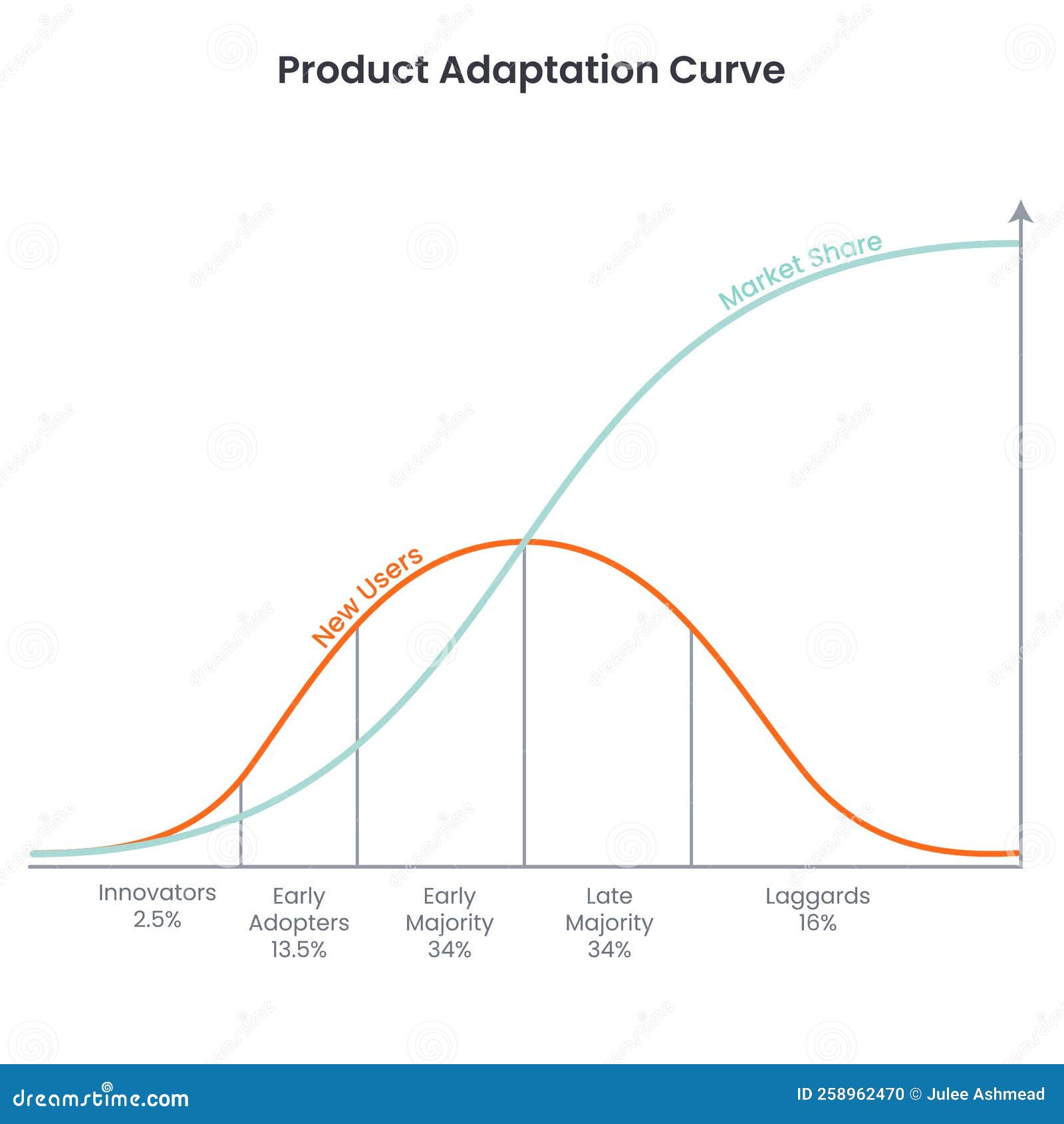 Product Adaptation Curve Vector Illustration Infographic Stock Vector ...