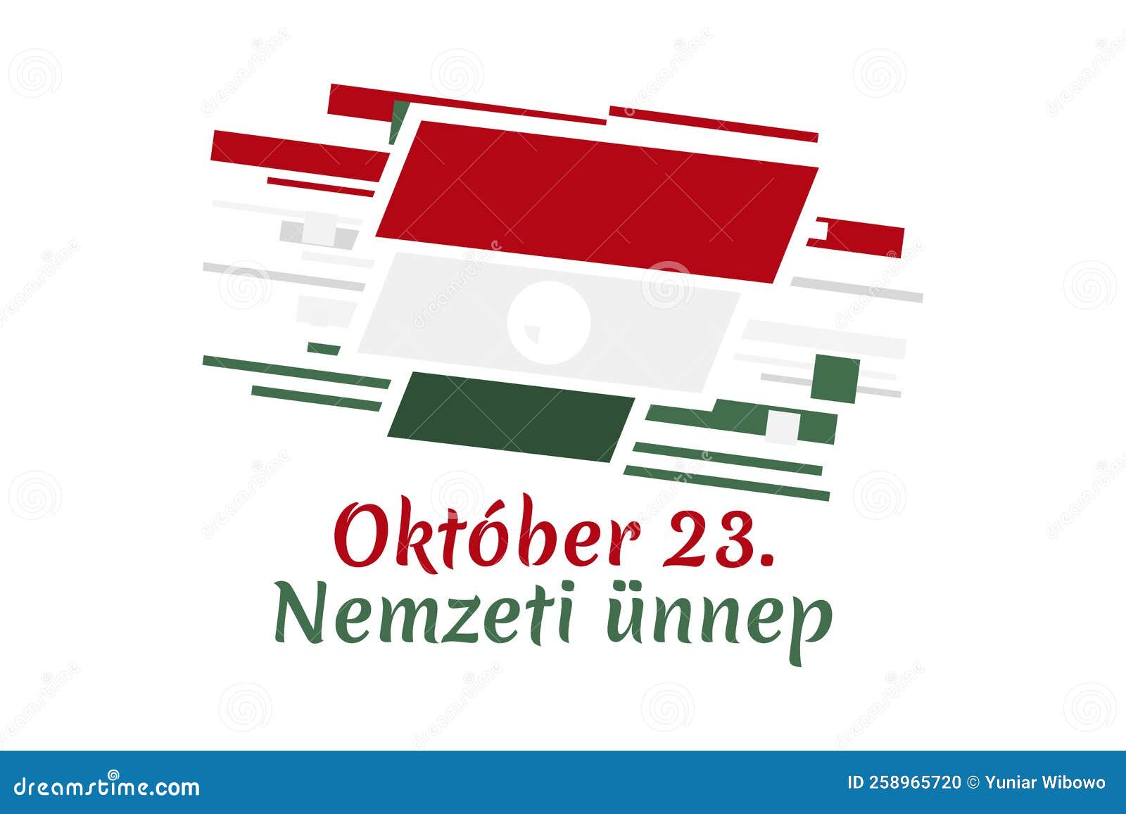Translation: October 23, National Day. National Holiday in Hungary ...