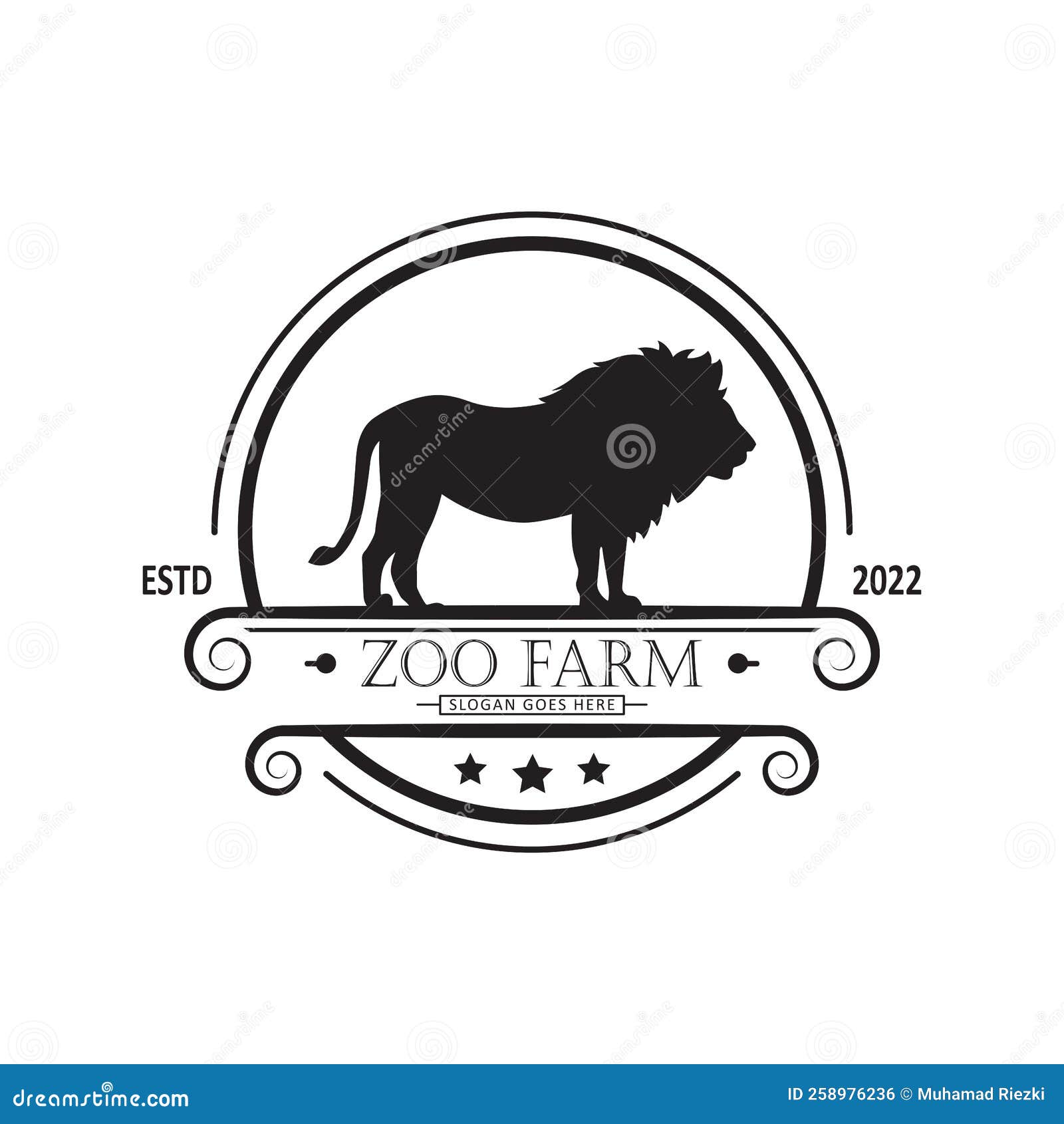 Zoo Logo. Lion Symbol for Logo Design Vector Illustration. Eps2 Stock ...