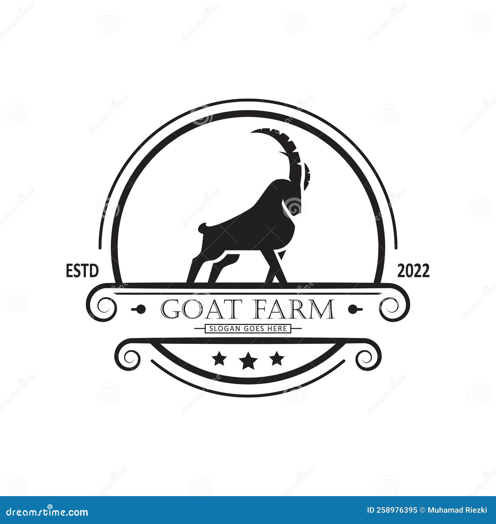 Goat Farm Logo. Logo for Brand Illustration Stock Illustration ...