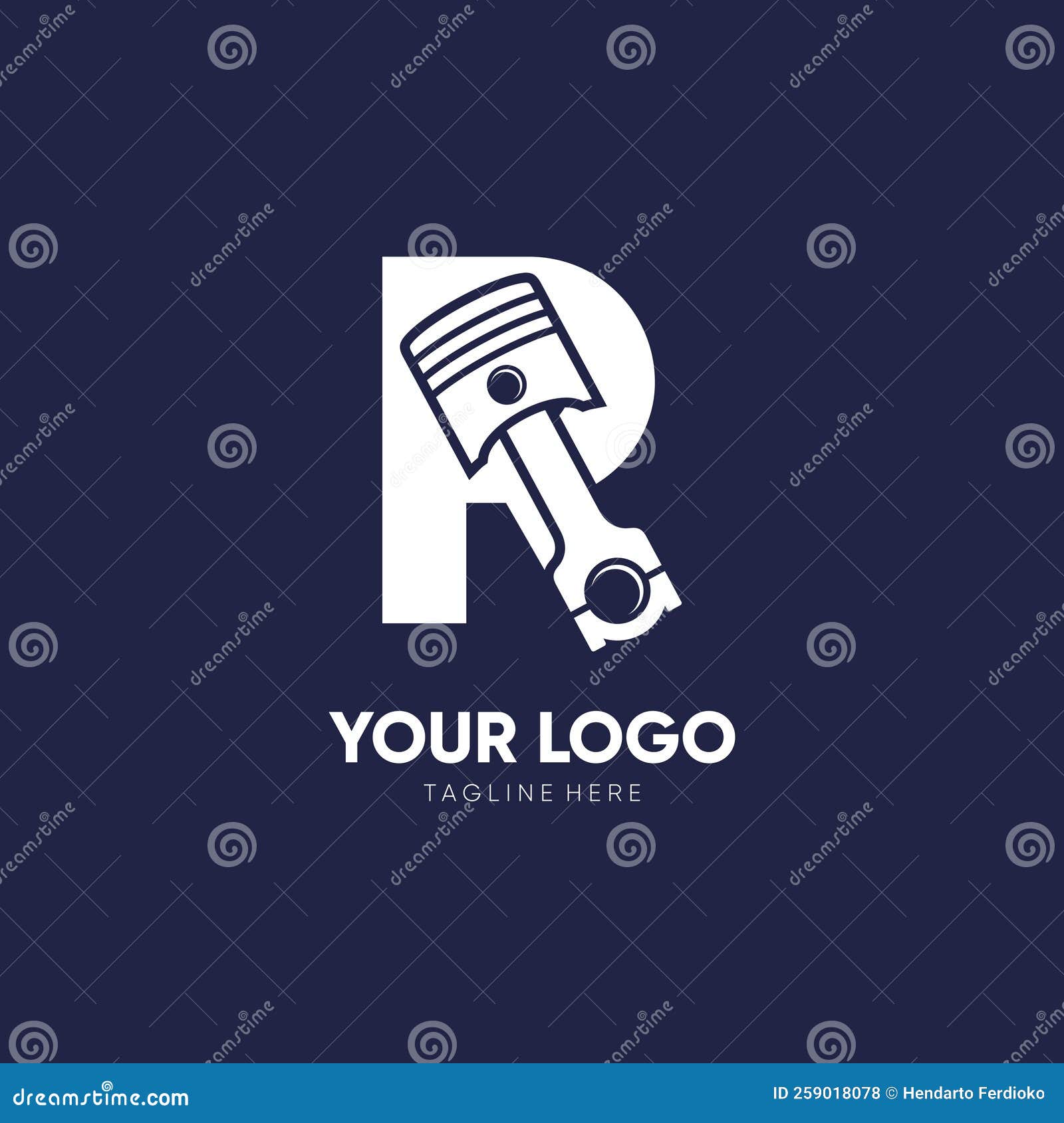 Letter R Piston Logo Design Vector Icon Graphic Emblem Illustration ...