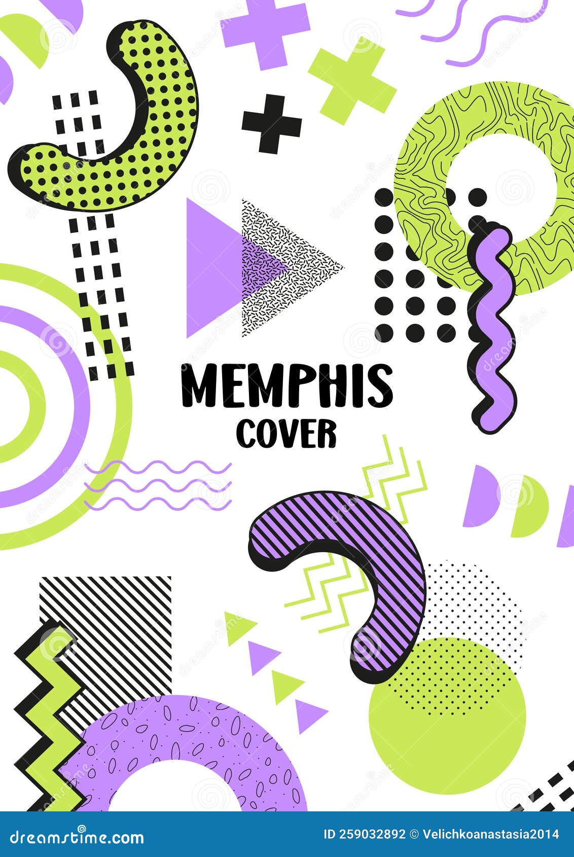 Memphis Elements. Memphis Cover. Poster. Set of Elements for Design ...