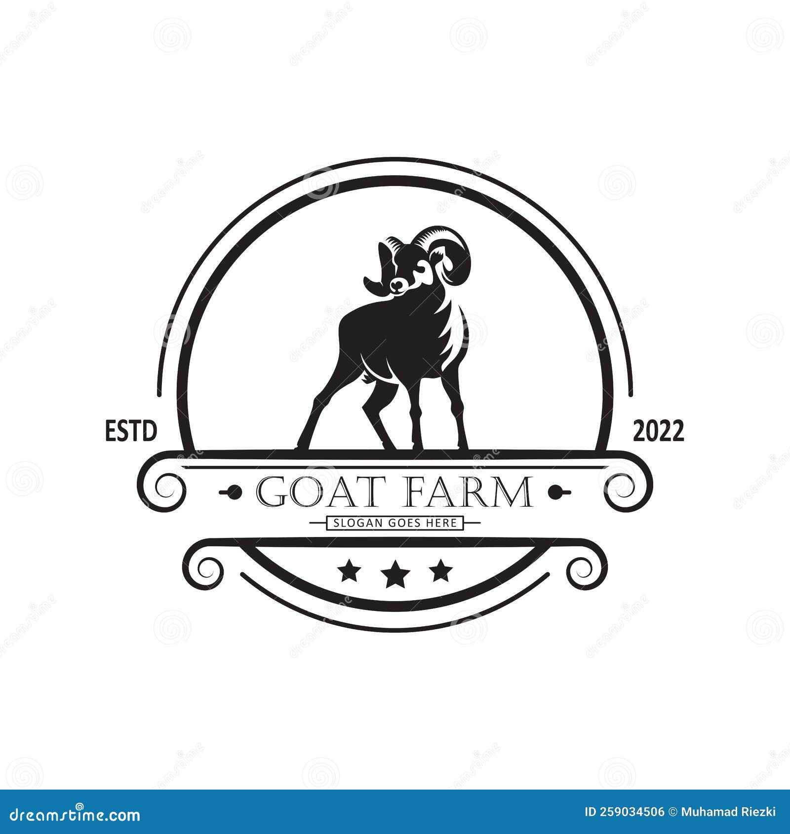 Goat Farm Logo. Sheep Icon Vector Illustration Stock Illustration ...