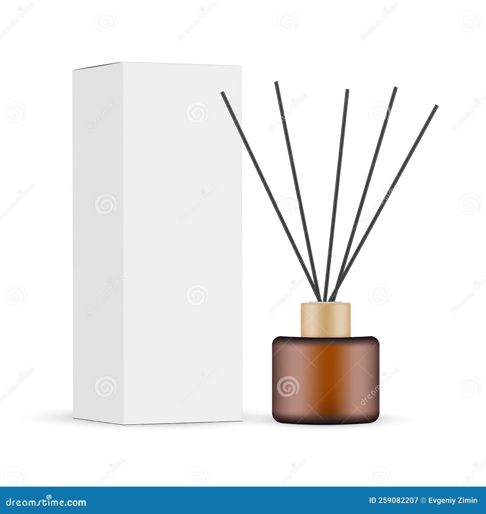 Small Amber Bottle with Aroma Sticks, Reed Diffuser, Packaging Box ...