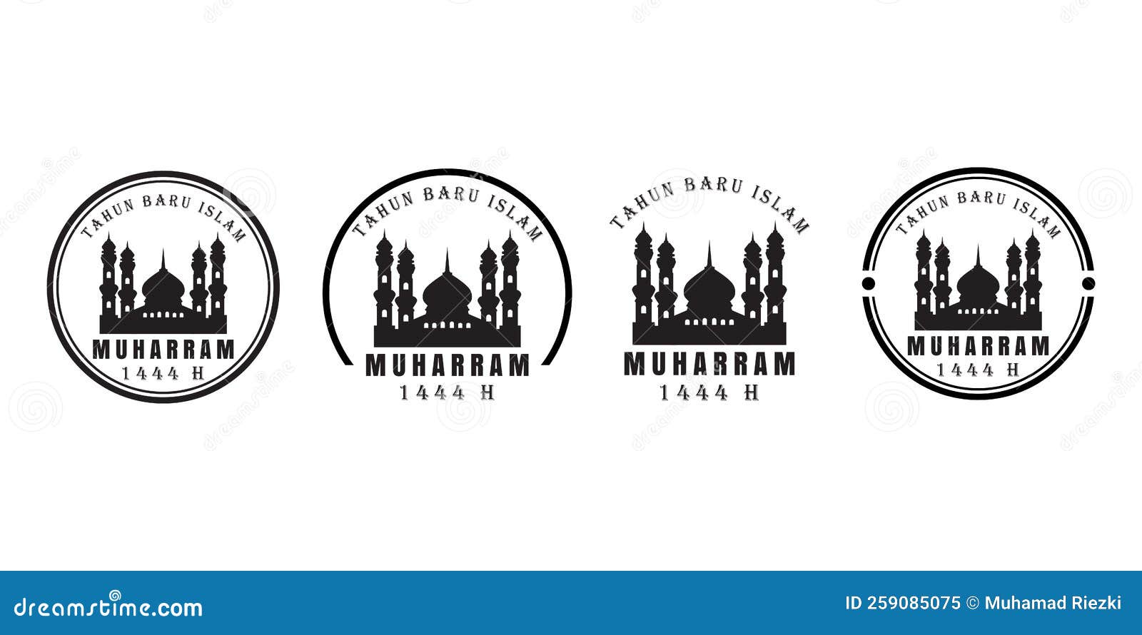 Vector Illustration of Mosque Label Design. Flat and Simple, for Labels ...