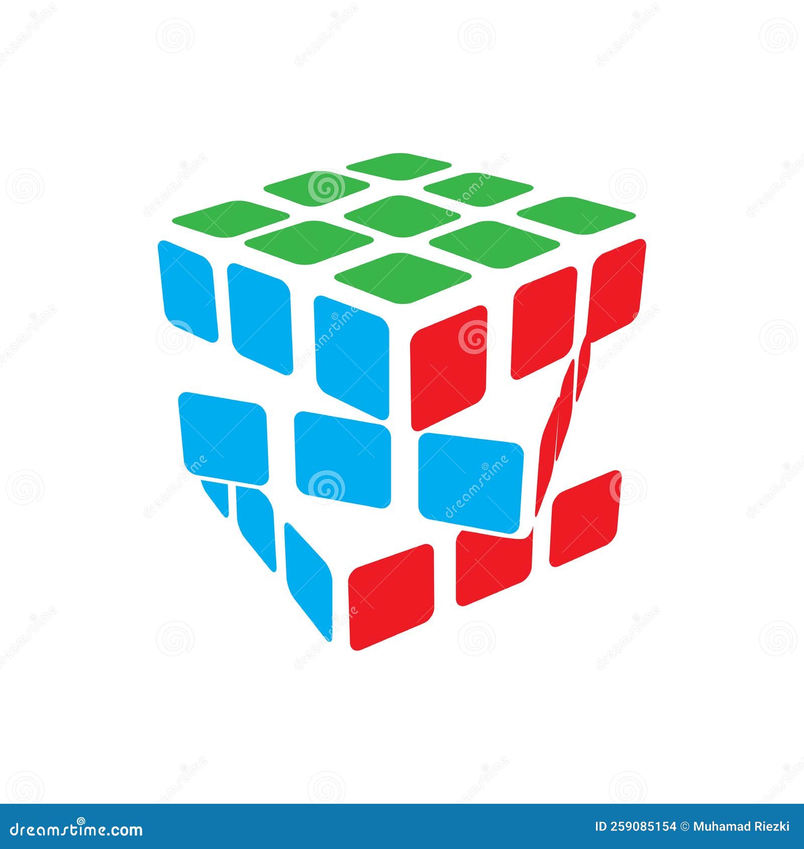 Vector Illustration of Rubic Game, Simple Editorial Stock Image ...