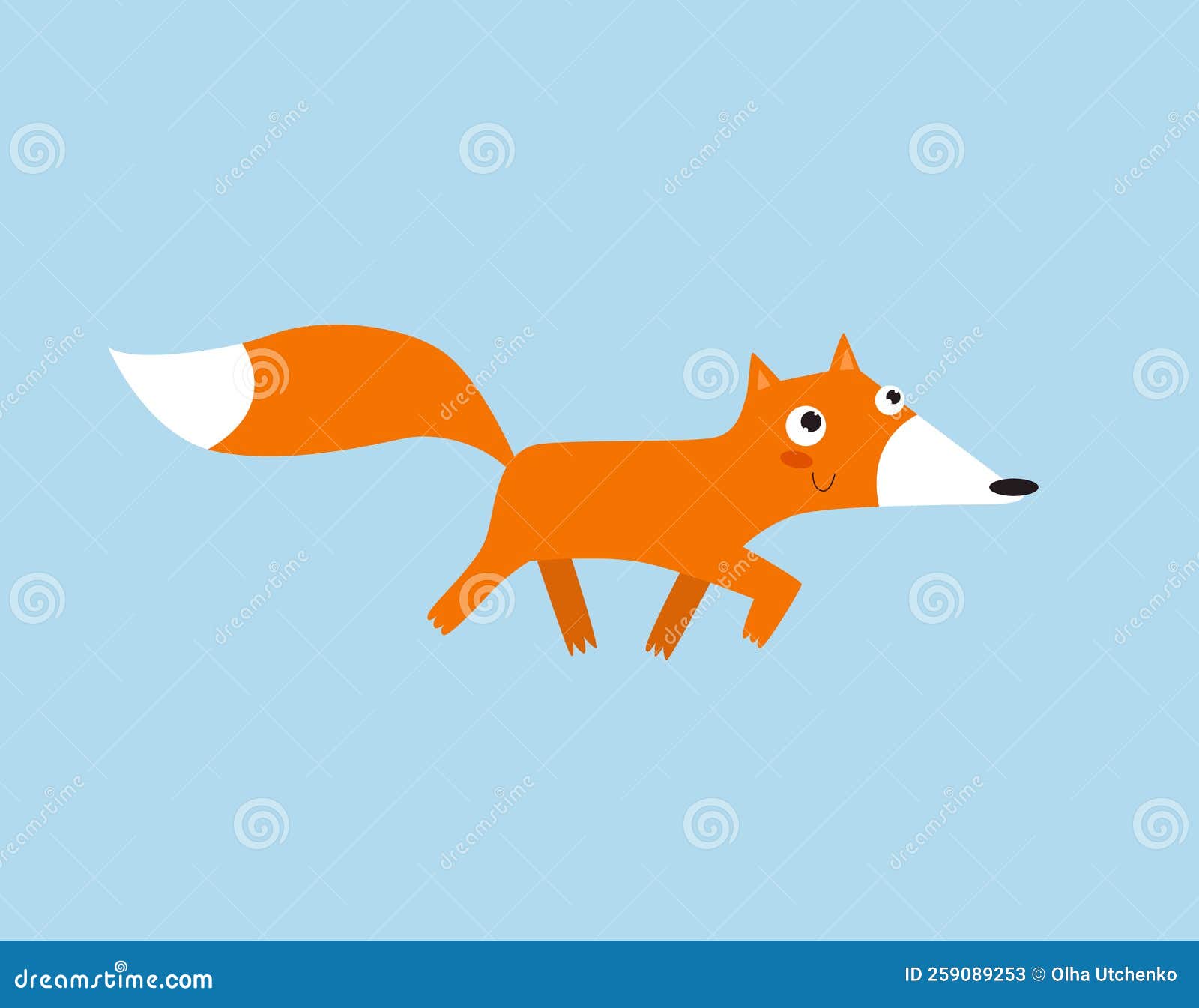 Print. Cute Fox. Forest Animal. Funny Cartoon Fox. Cartoon Character ...
