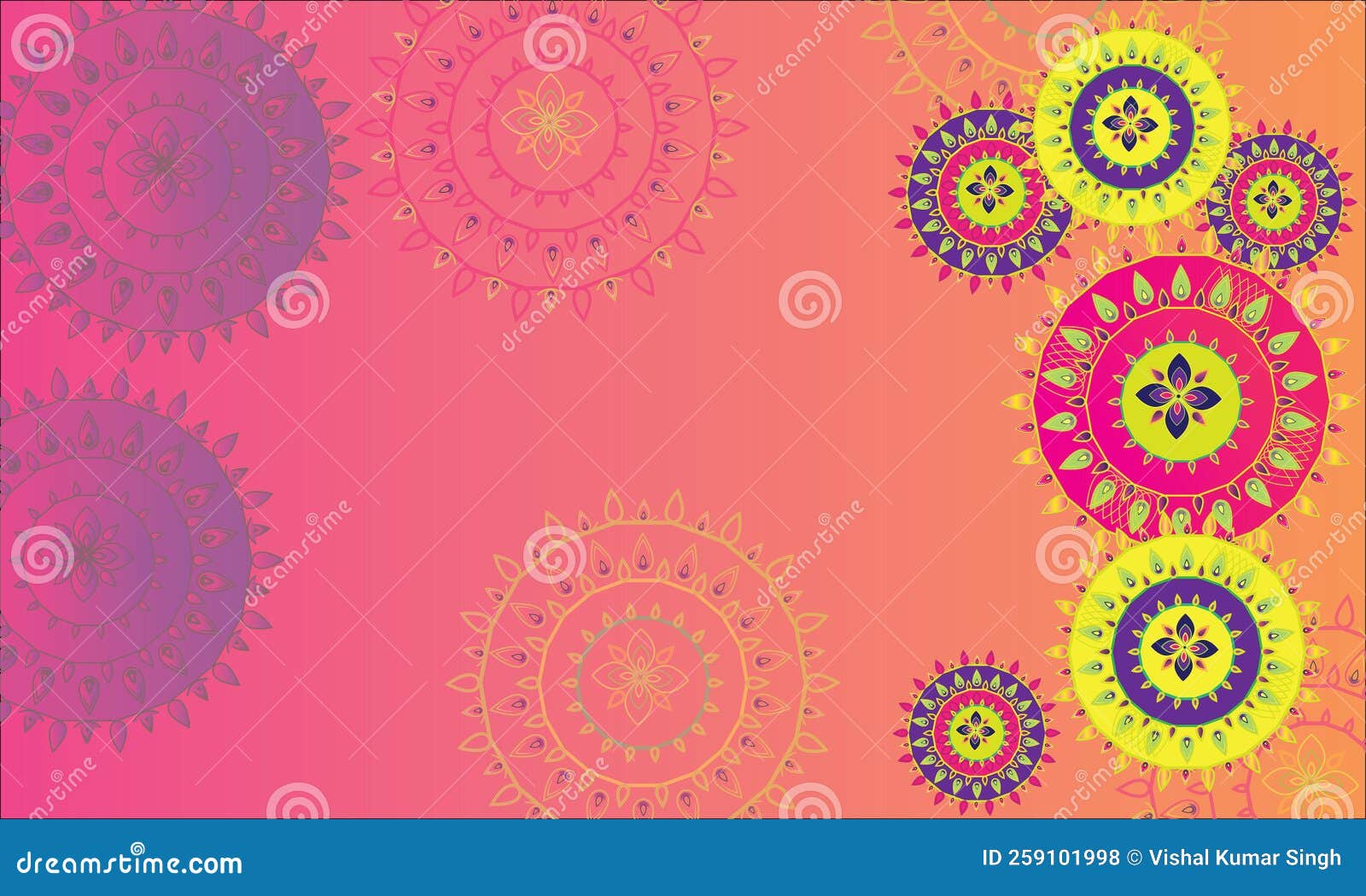 Easy To Edit Vector Illustration of Collection of Colorful Rangoli ...