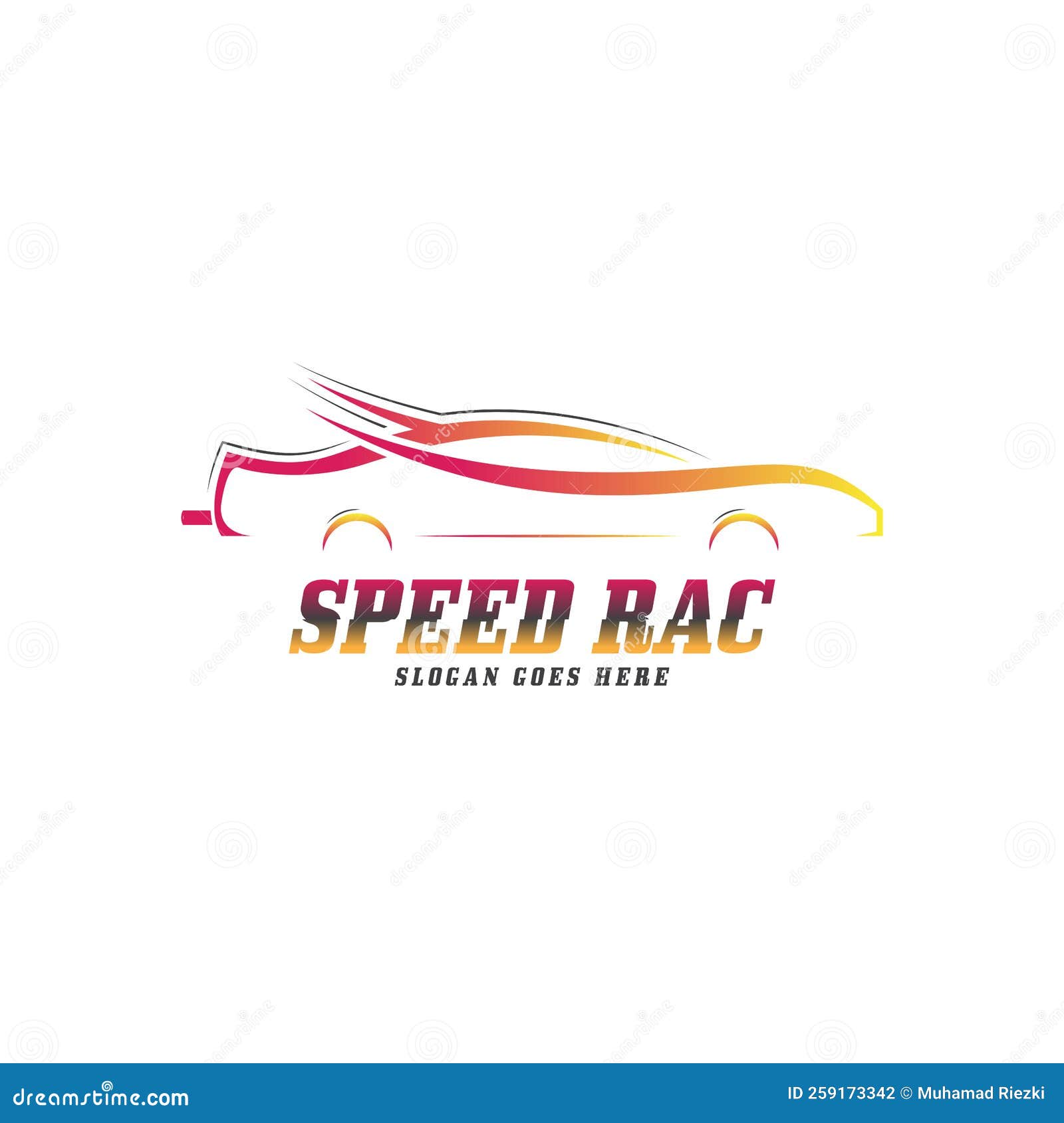 Cool and Creative Sports Car Silhouette. Speed Car Logo Stock Vector ...
