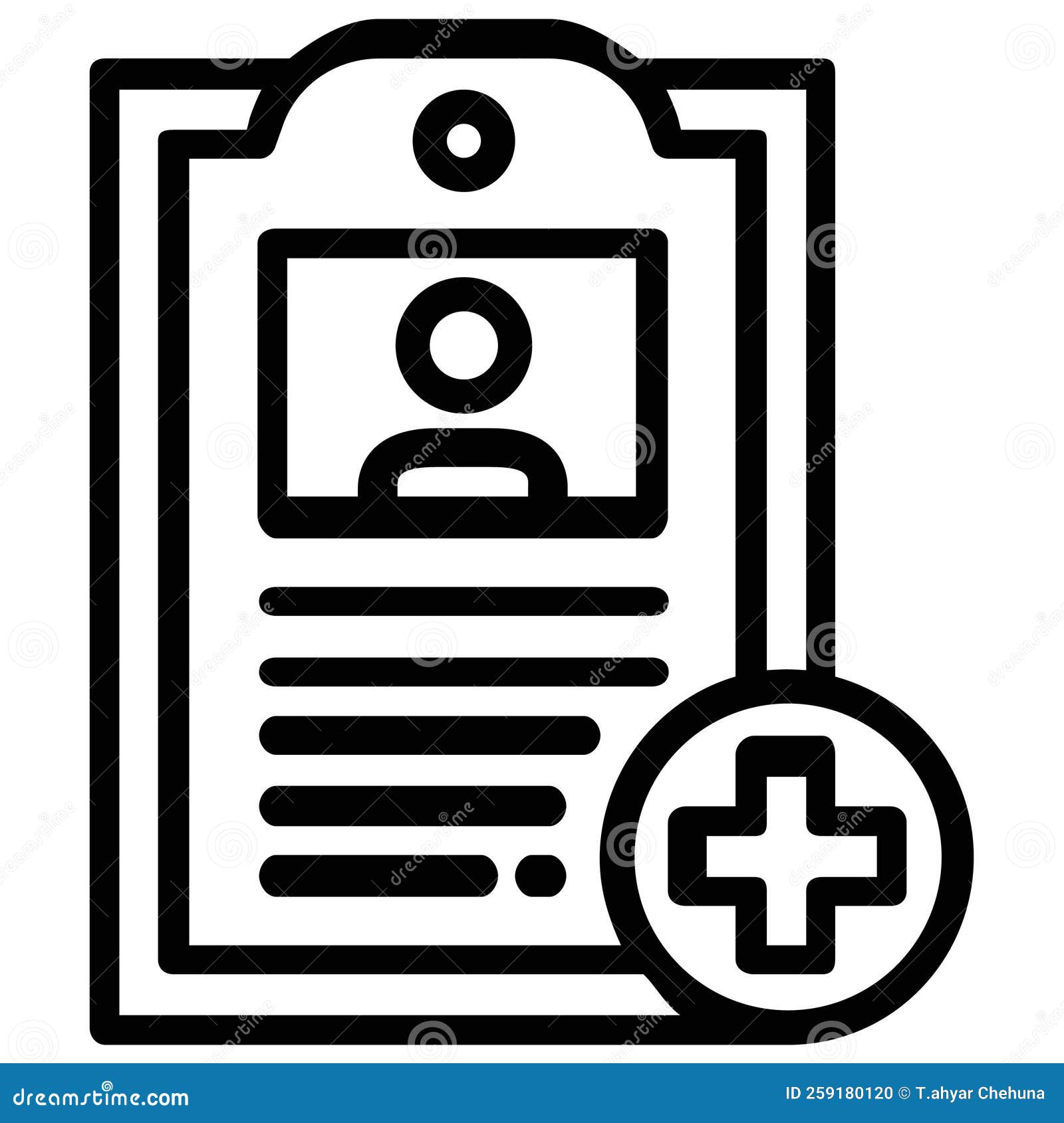 Medical Report Icon Vector from Hospital Stock Illustration ...