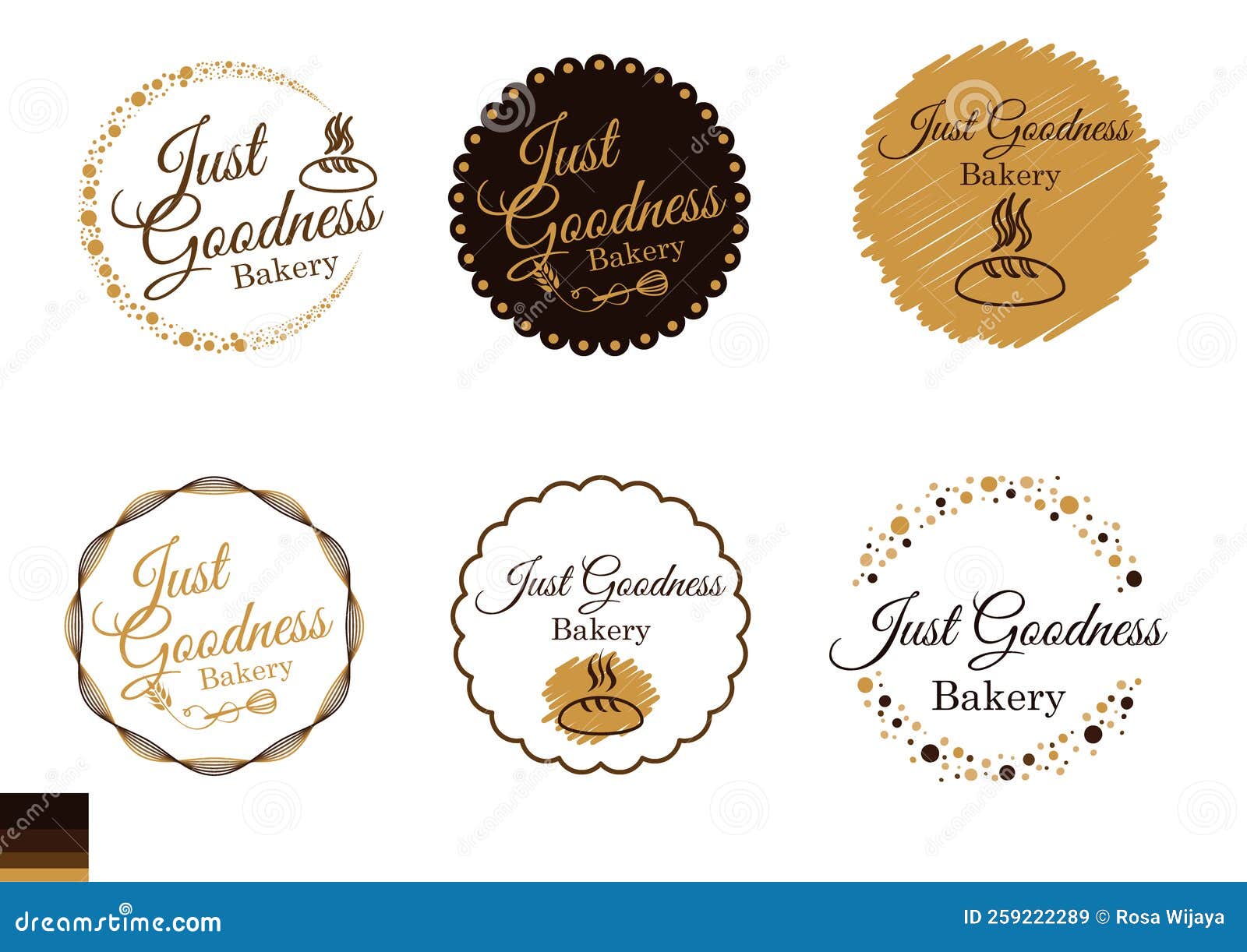 Circle Logo Template with Bakery Theme for Business and Personal Use ...