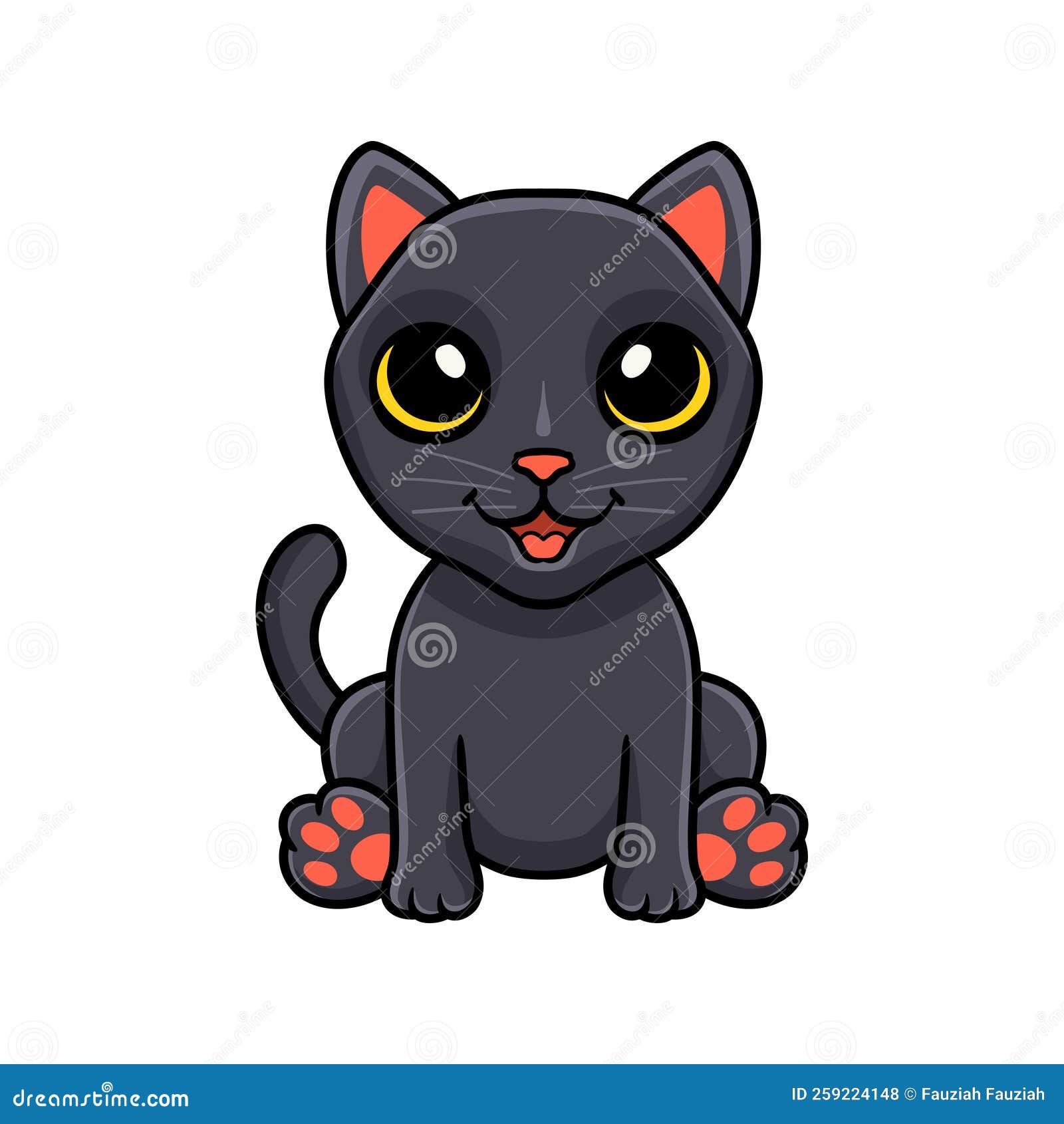 Cute Bombay Cat Cartoon Sitting Stock Vector - Illustration of little ...