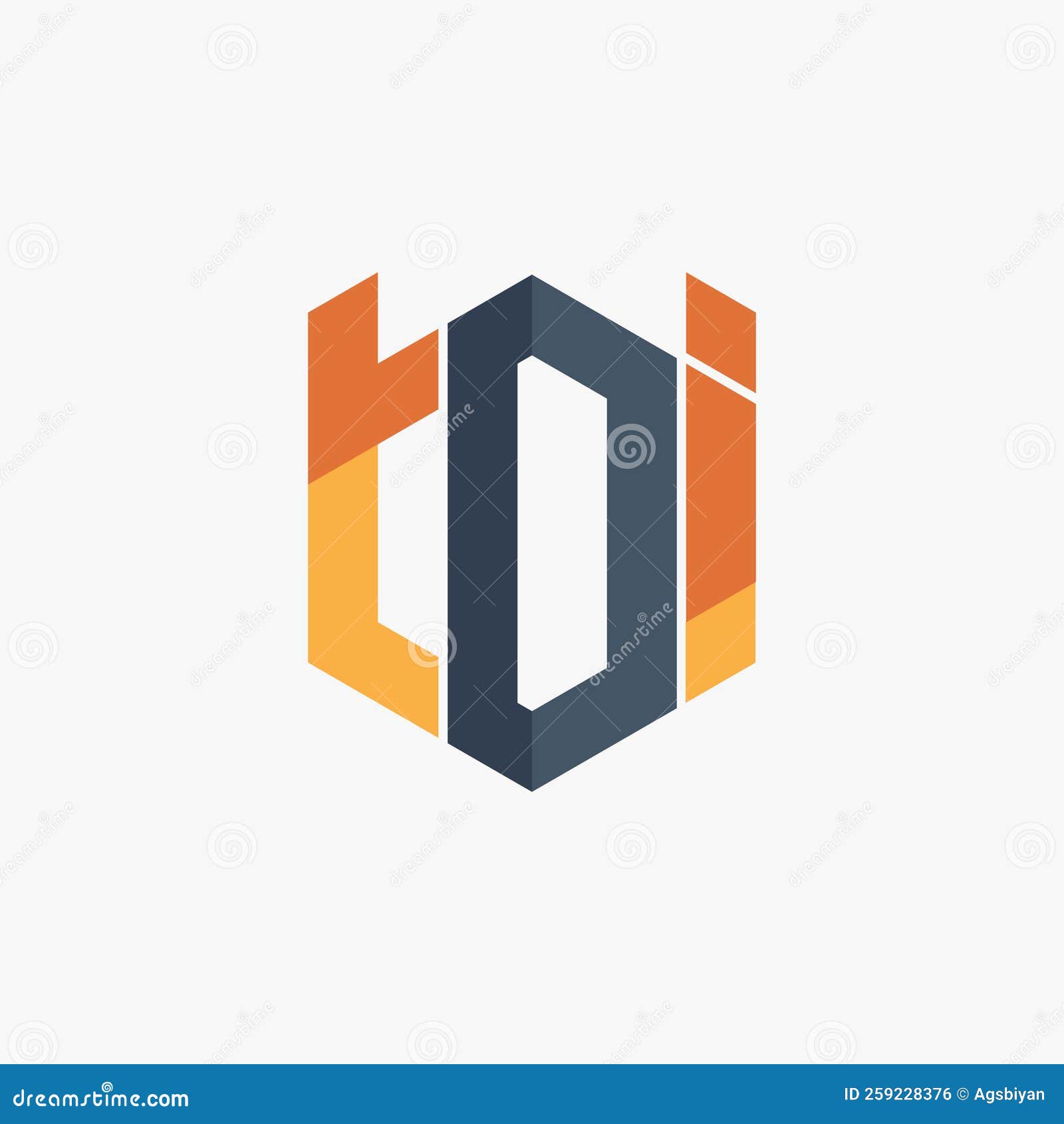 Simple and Unique Letter or Word TDI Line Cut Font in Hexagon Image ...