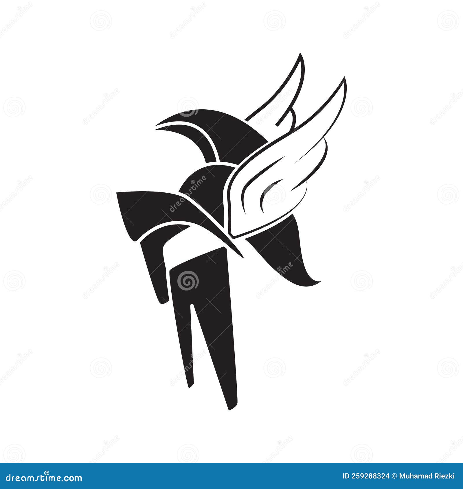 Spartan Helmet Silhouette. Roman or Greek Army Helmet Vector Icon Stock ...