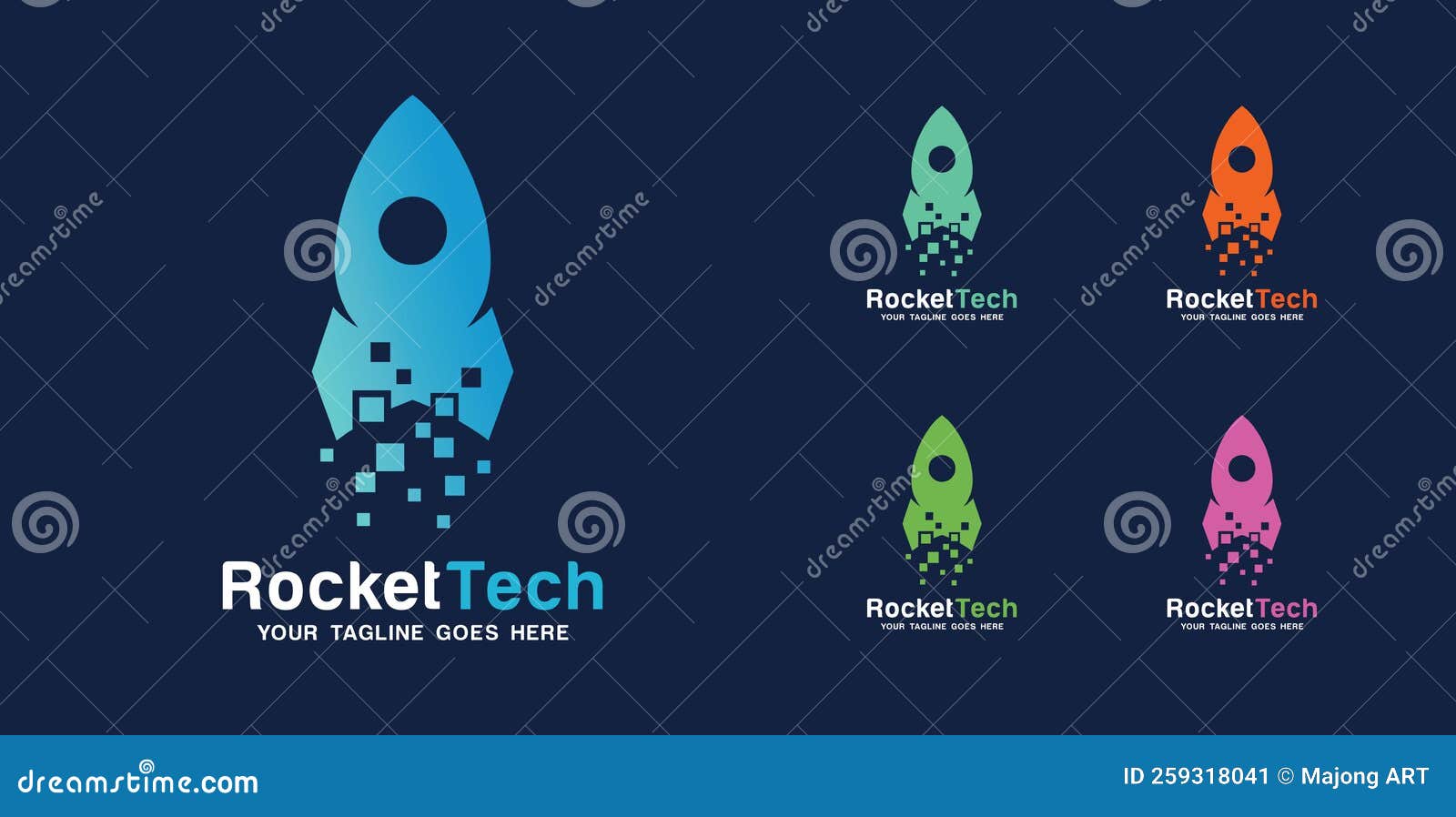 Rocket Tech Logo Symbol Vector Icon Illustration Graphic Design Stock ...