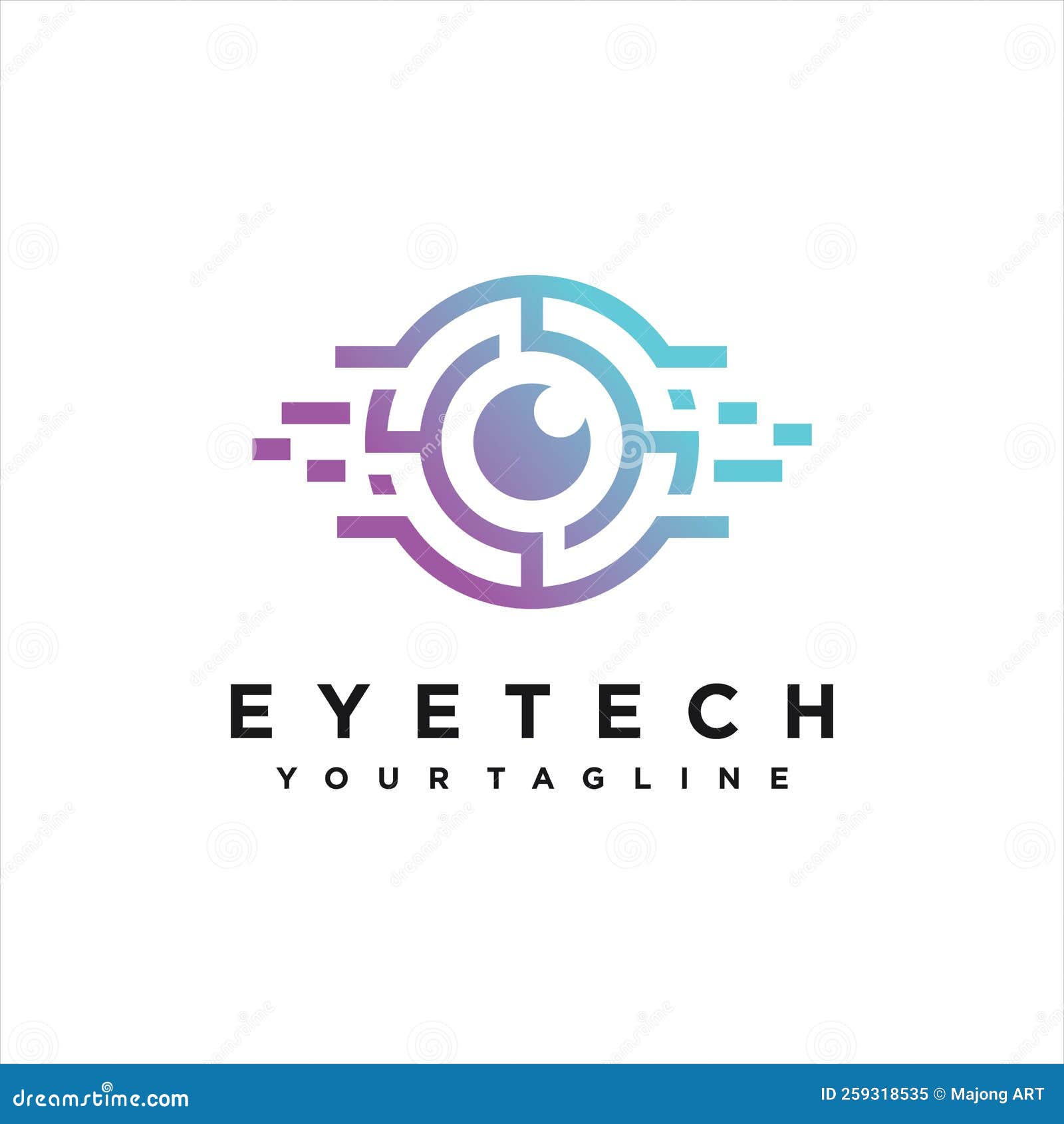 Eye Tech Logo Design , Eye Symbol Icon. Stock Illustration ...