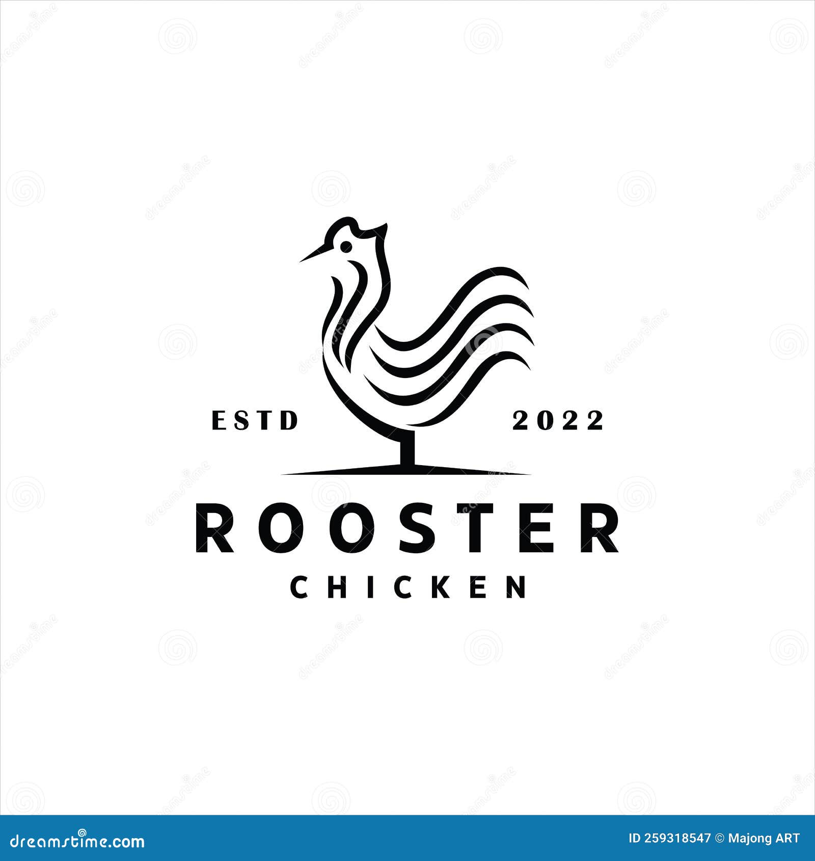 Rooster Logo Template Design Vector Stock Illustration - Illustration ...