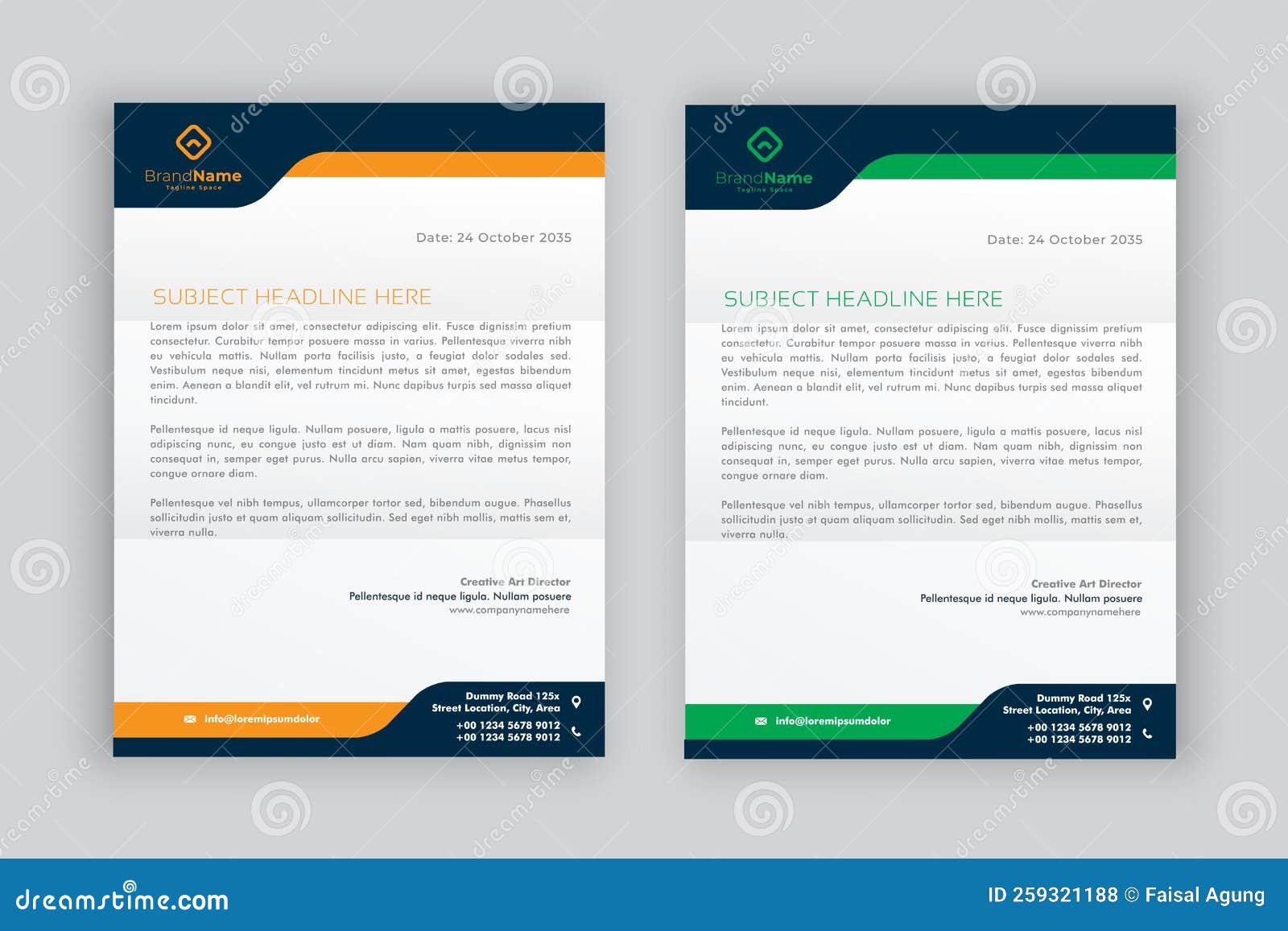 Business Corporate Letterhead Design Template Stock Vector ...