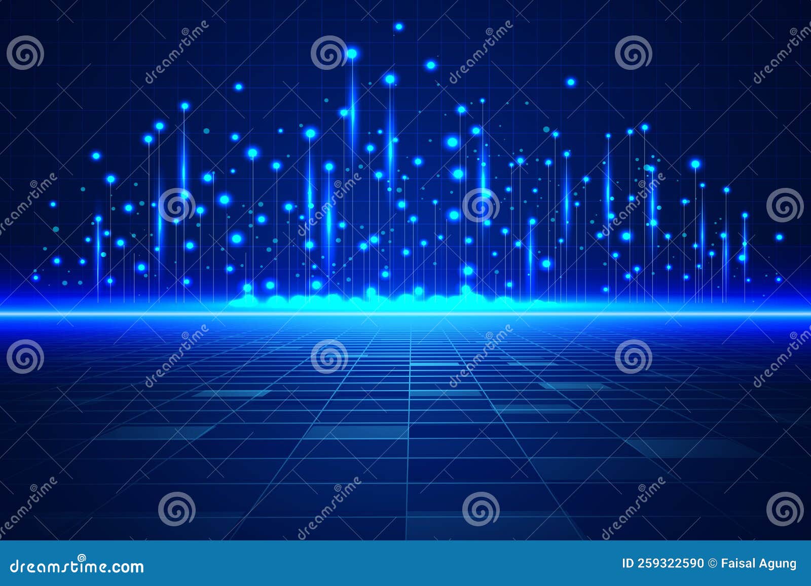 Metaverse Blue Technology Background Template Stock Vector ...
