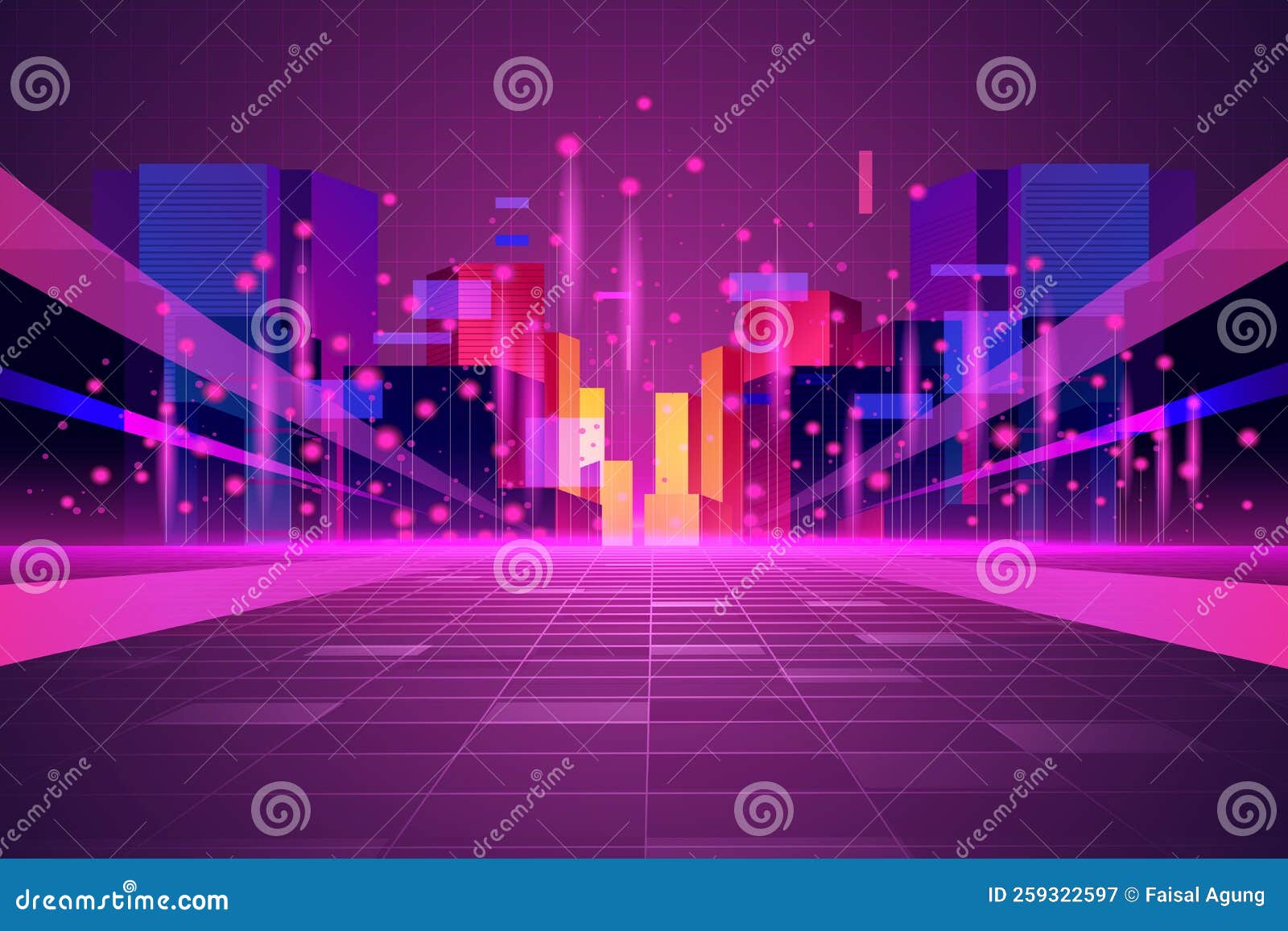 Metaverse Blue Technology Background Template Stock Vector ...