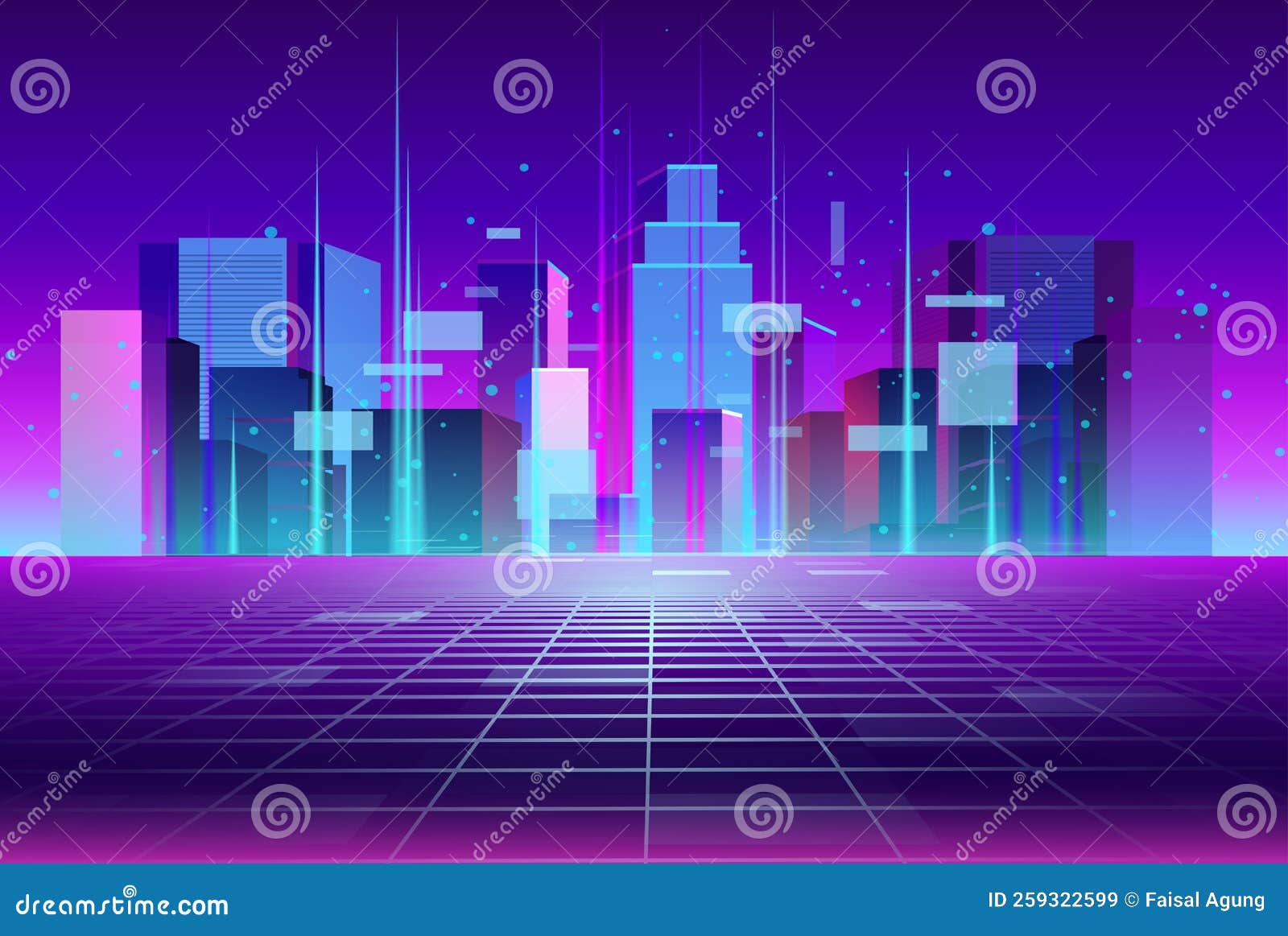 Metaverse Blue Technology Background Template Stock Vector ...